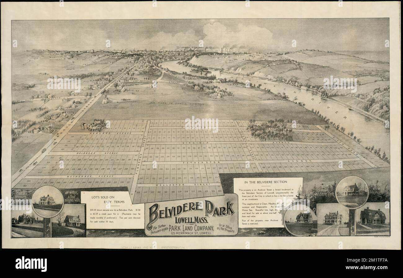 Belvidere Park : Lowell, Mass , Lowell Mass., Aerial views Norman B ...
