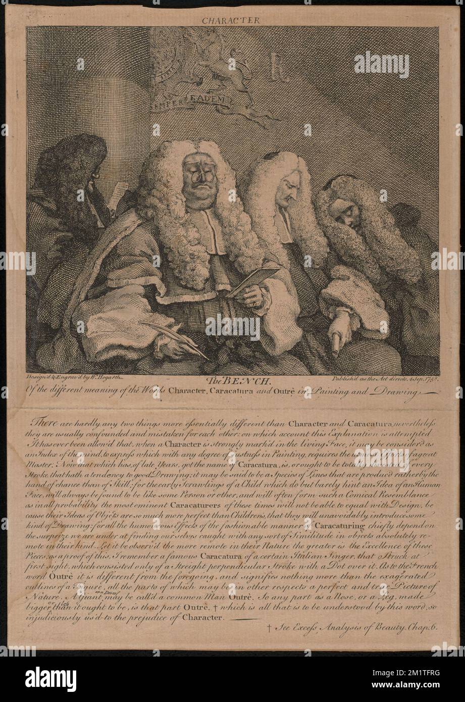 The bench , Judges, Willes, John, Sir, 1685-1761, Noel, William, 1695 ...