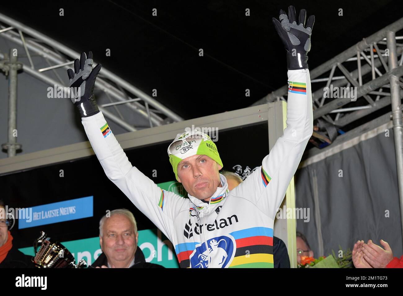 20131229 - DIEGEM, BELGIUM: Belgian world champion Sven Nys celebrates ...