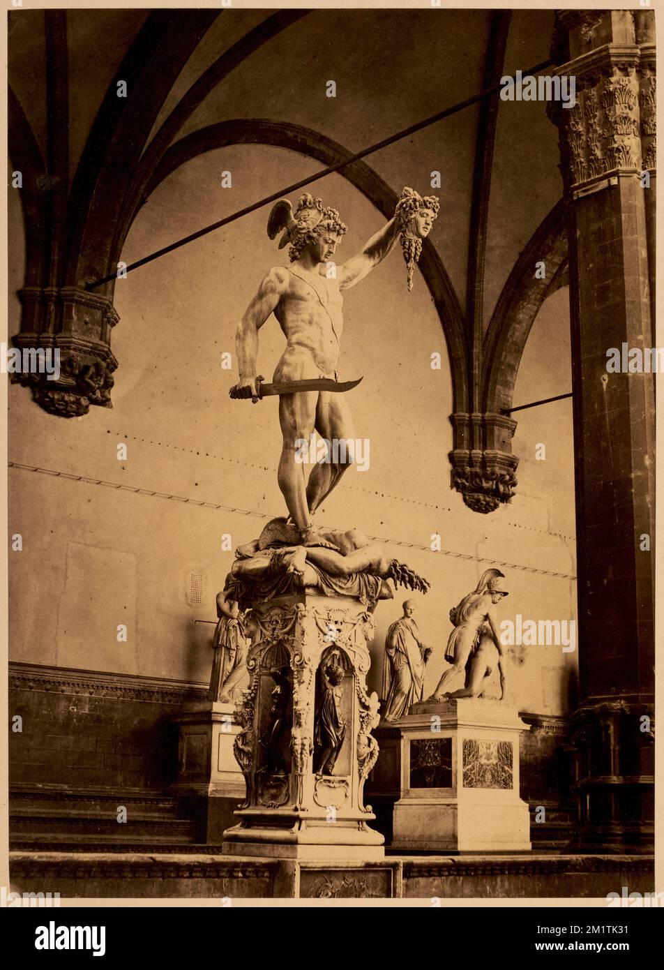 Benvenuto Cellini's group in front of Ducal Palace in Florence 'Perseus ...