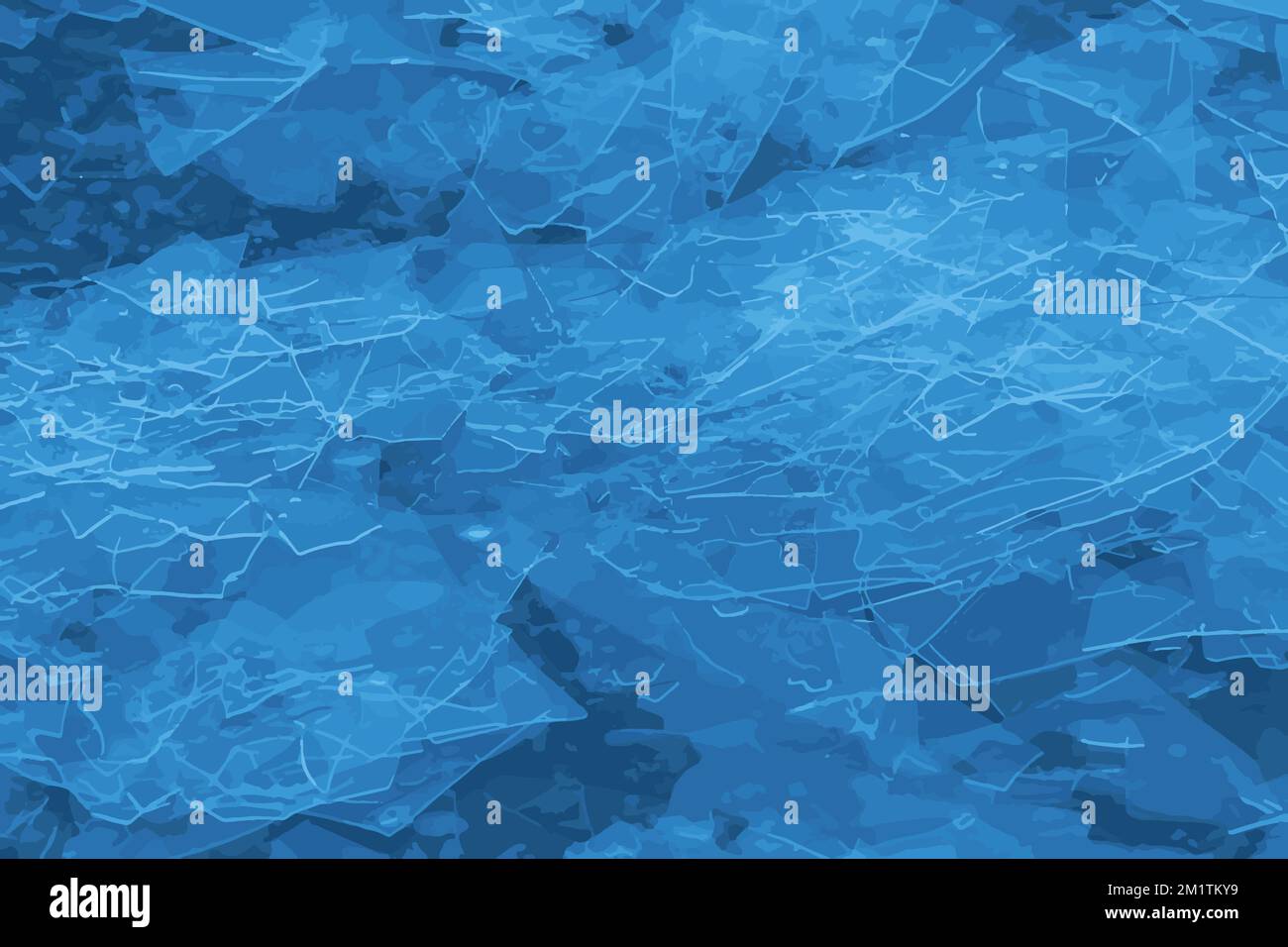 Realistic vector illustration of an ice surface of the river. Texture ...