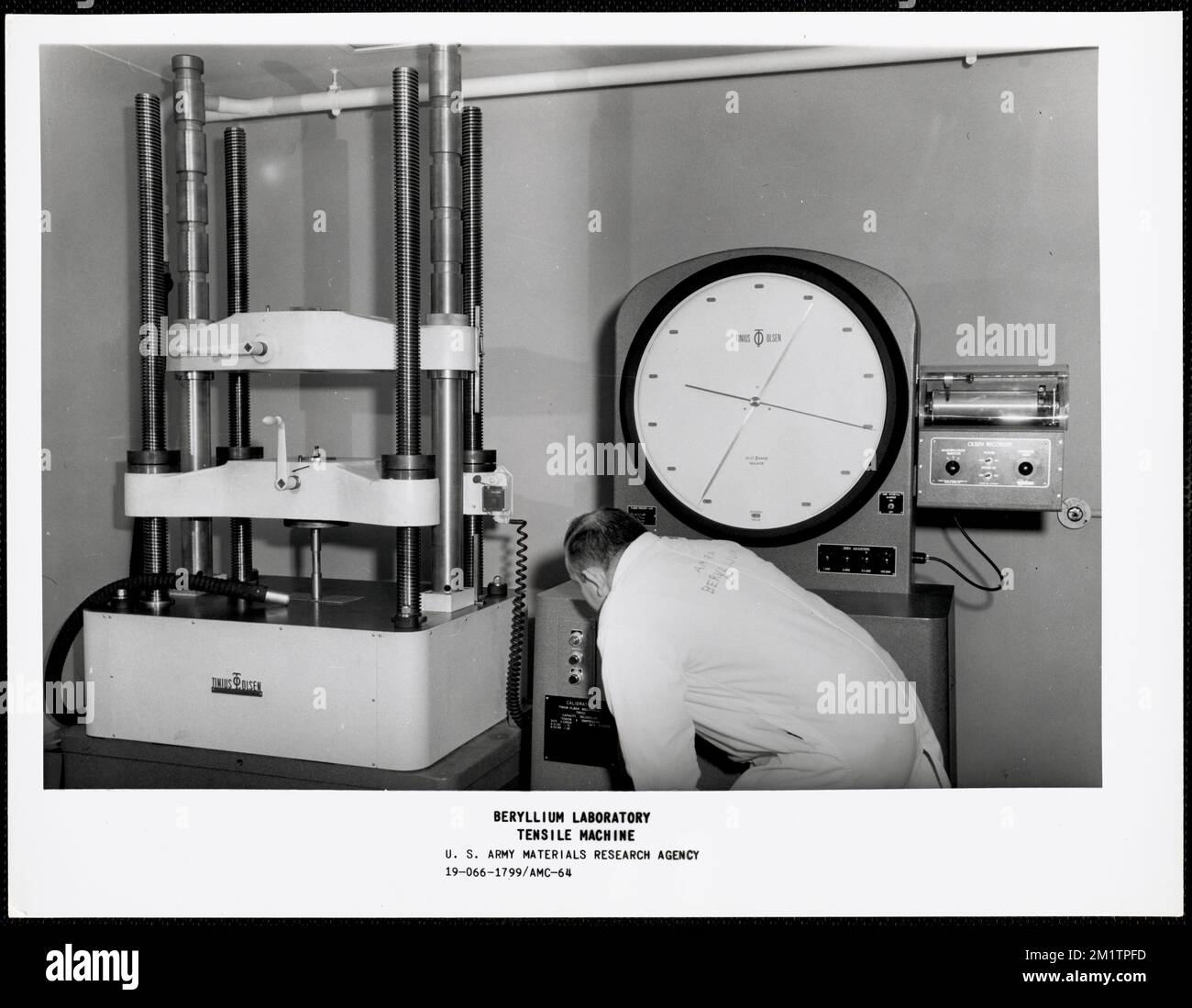Beryllium laboratory, tensile machine , Armories, Ordnance industry ...