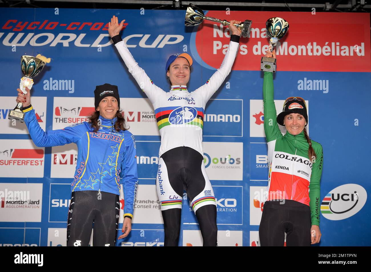 20140126 - NOMMAY, FRANCE: British Helen Wyman, Dutch Marianne Vos and ...