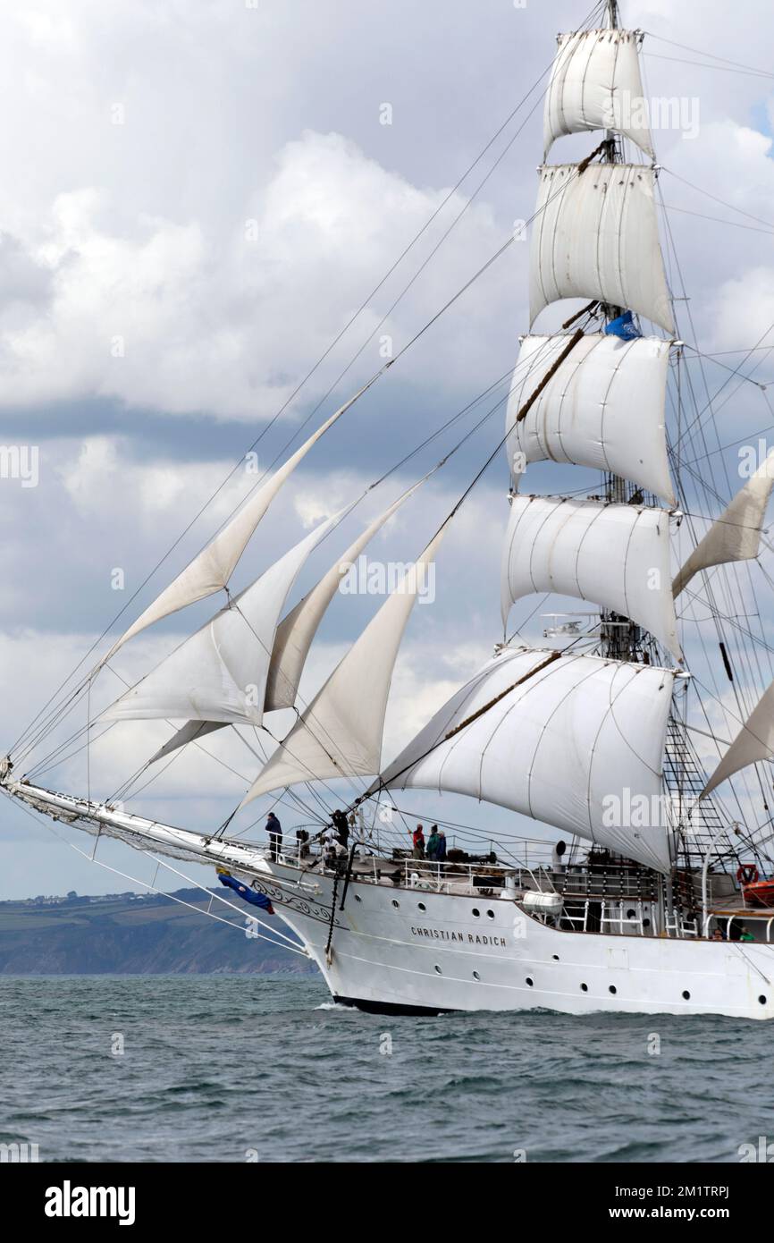 Norwegian tall ship Christian Radich, Torbay, 2016 Stock Photo - Alamy