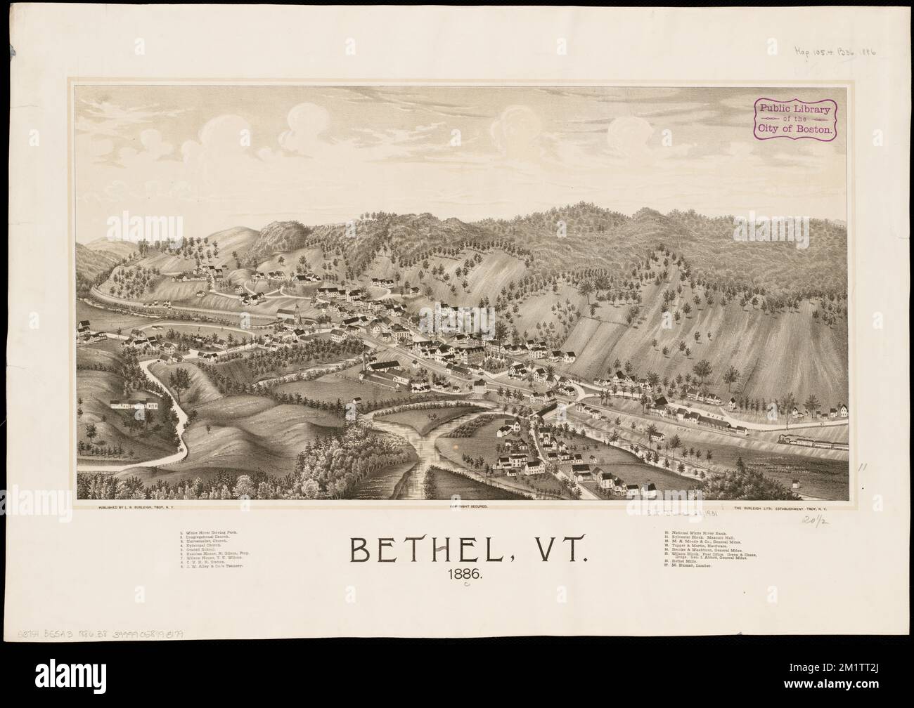 Bethel, Vt : 1886 , Bethel Vt., Aerial views Norman B. Leventhal Map ... Bethel, Vt : 1886 , Bethel Vt., Aerial views Norman B. Leventhal Map ...