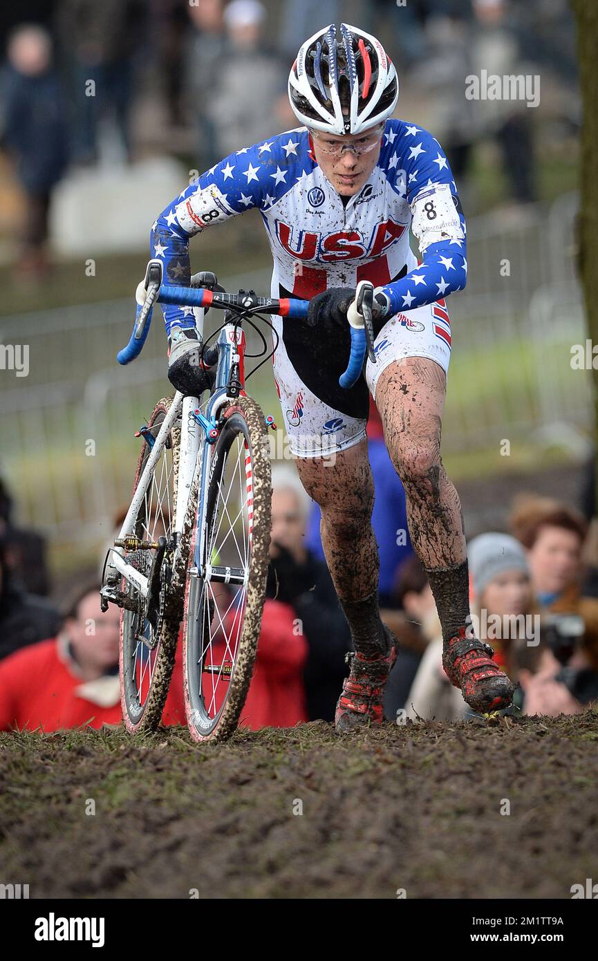 20140201 - HOOGERHEIDE, NETHERLANDS: US Katie Compton pictured in ...
