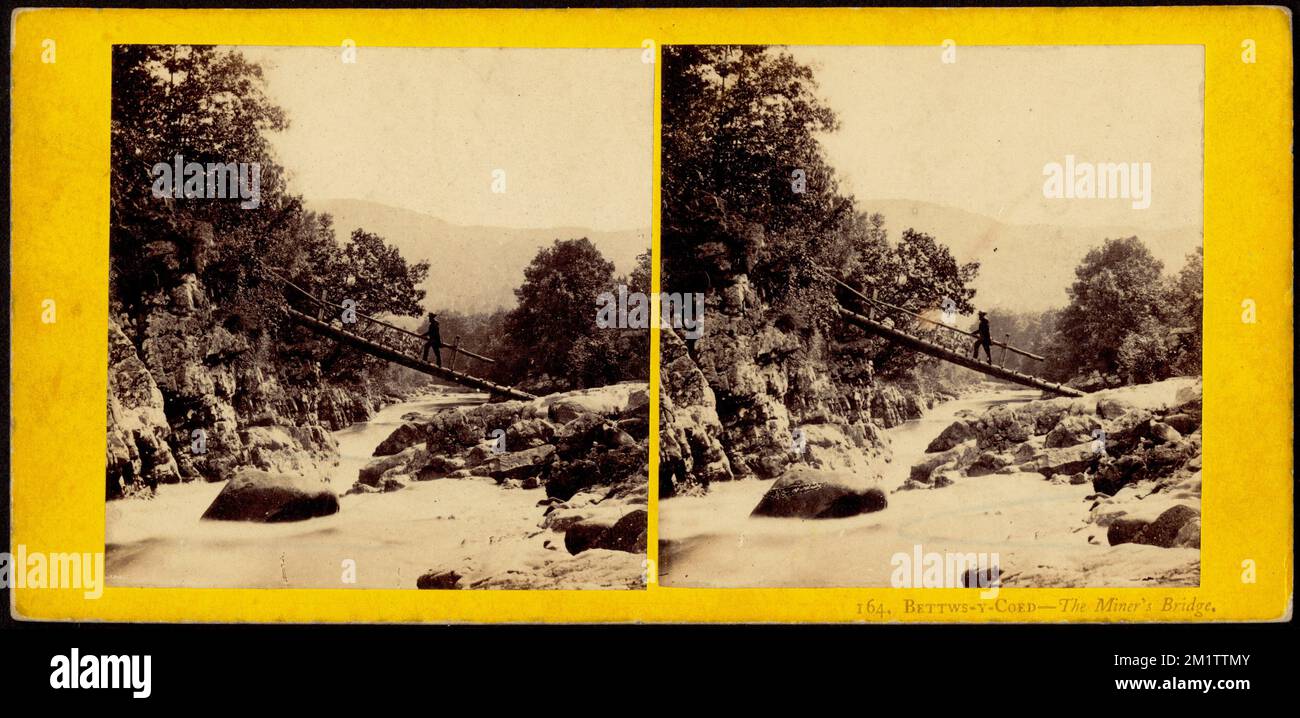 Bettws-y-Coed -the miner's bridge , Pedestrian bridges Stock Photo - Alamy