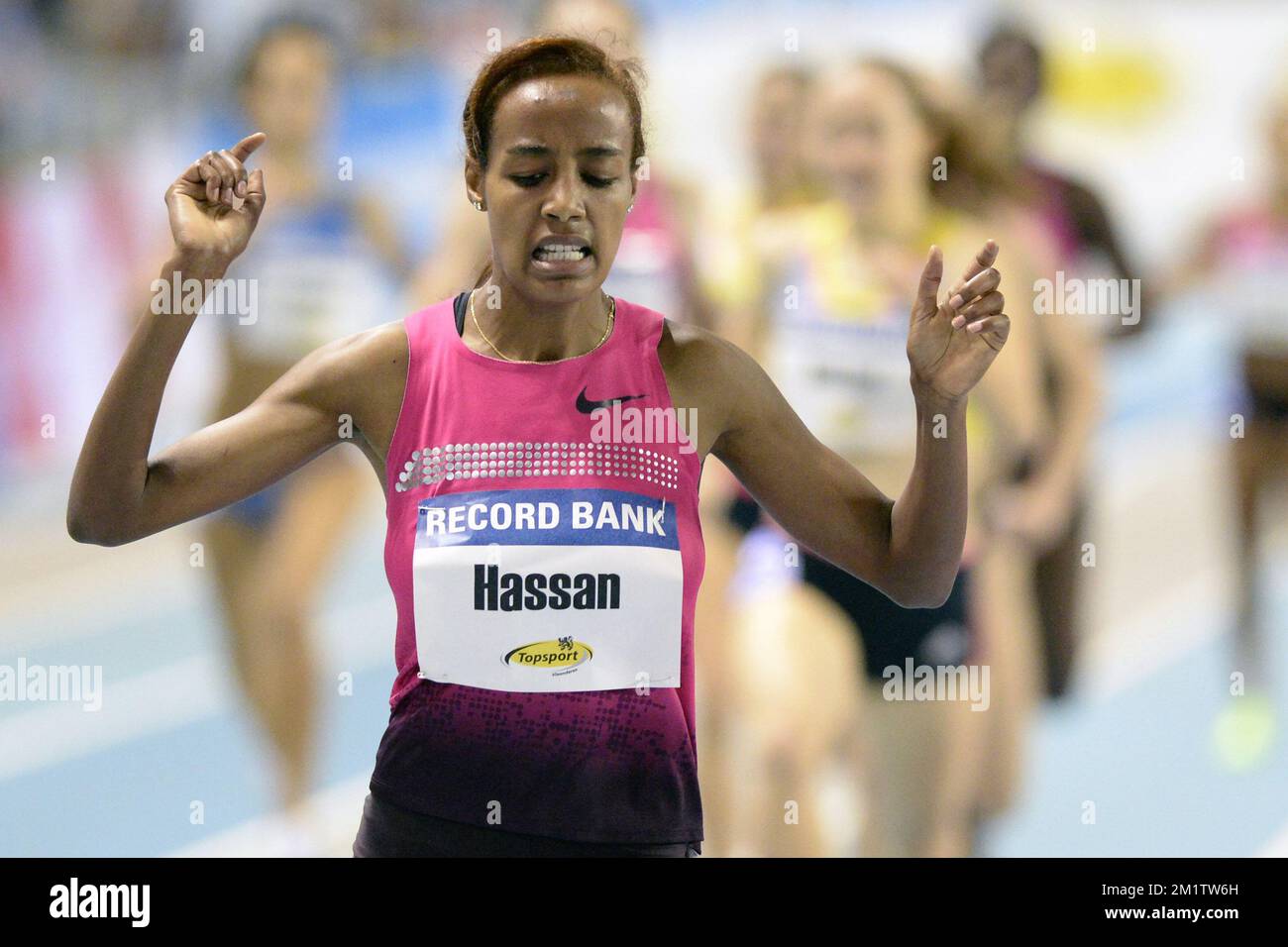 20140209 - GENT, BELGIUM: Dutch Sifan Hassan pictured after the Women ...