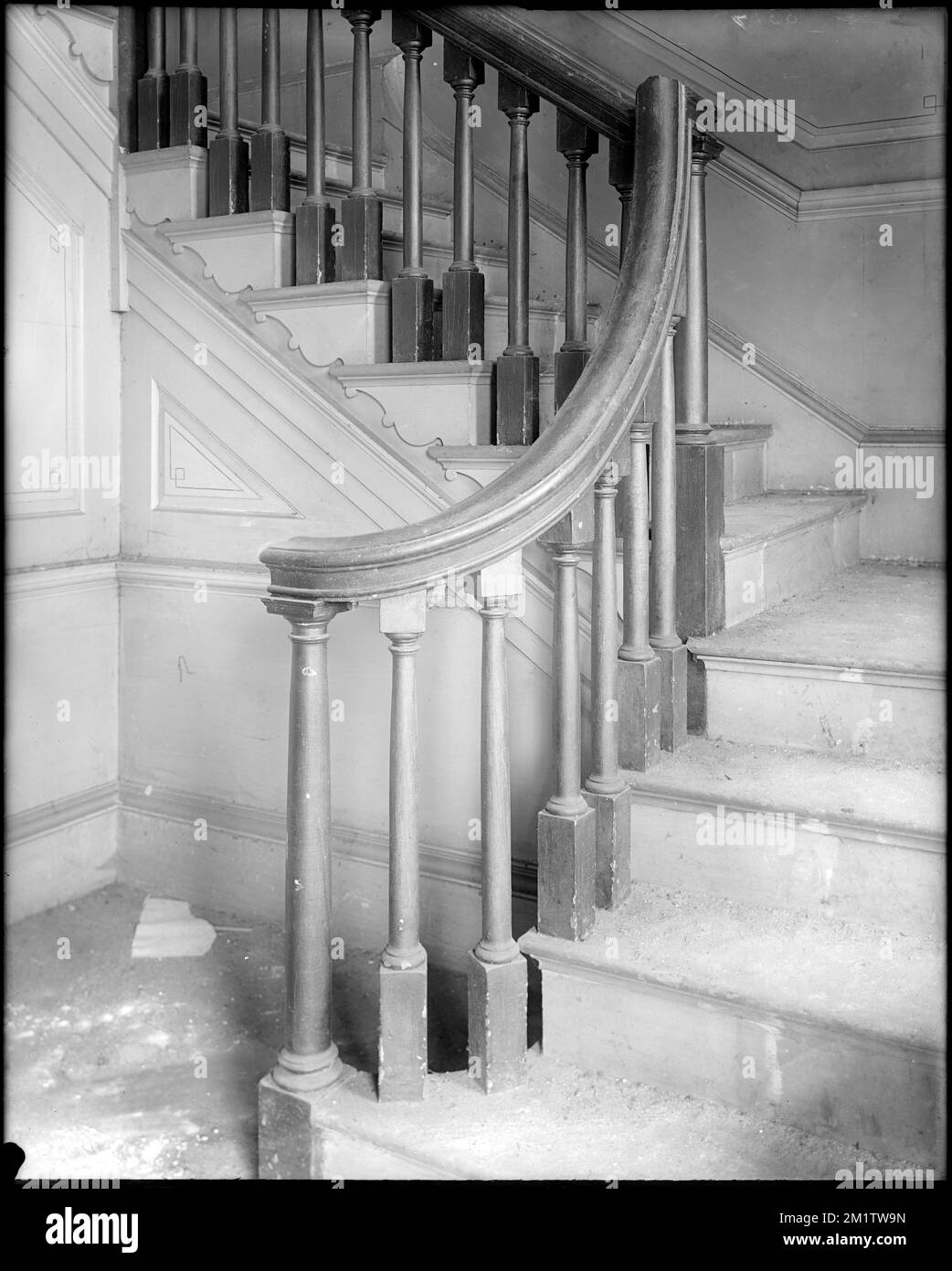 Beverly, 115 Cabot Street, George Cabot house, interior detail, newel ...