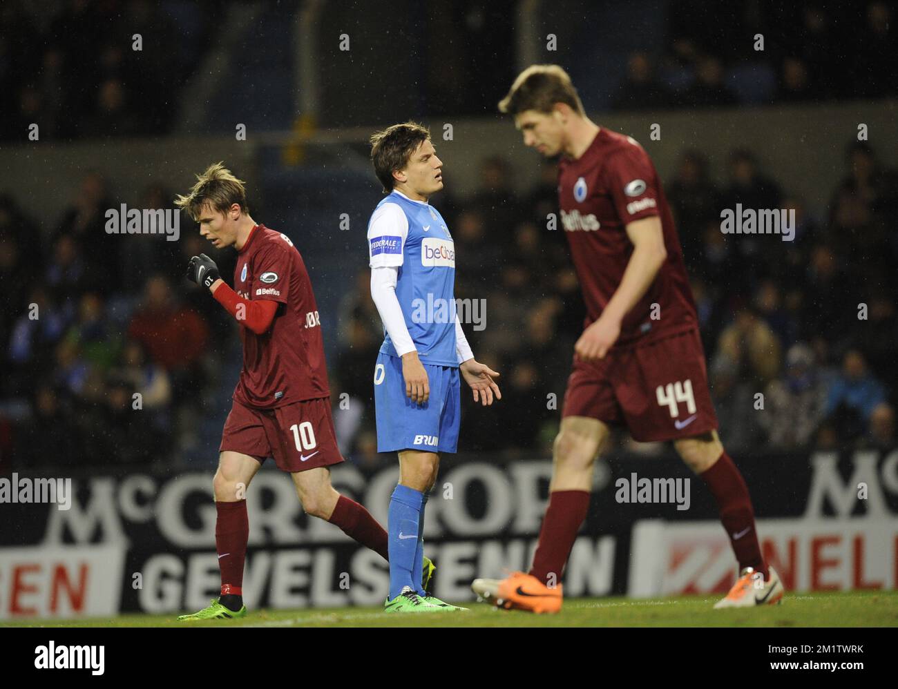 20140209 - GENK, BELGIUM: Genk's Jelle Vossen reacts during the Jupiler ...