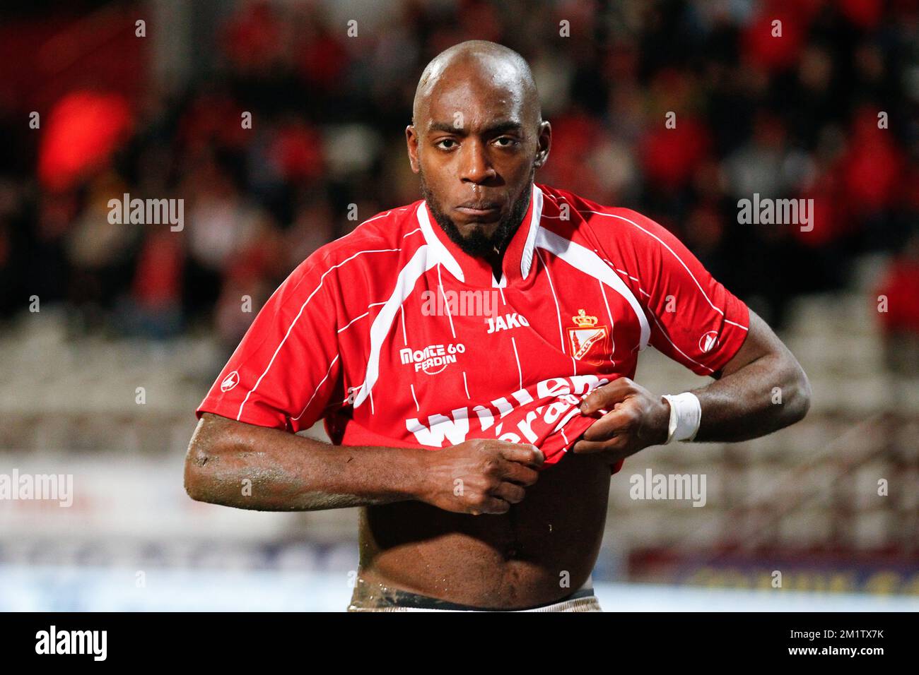 20140208 - MONS, BELGIUM: Mons' Joachim Mununga pictured during the Jupiler Pro League match ...