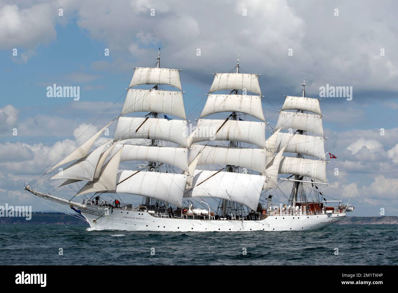 Norwegian tall ship Christian Radich, Torbay, 2016 Stock Photo - Alamy