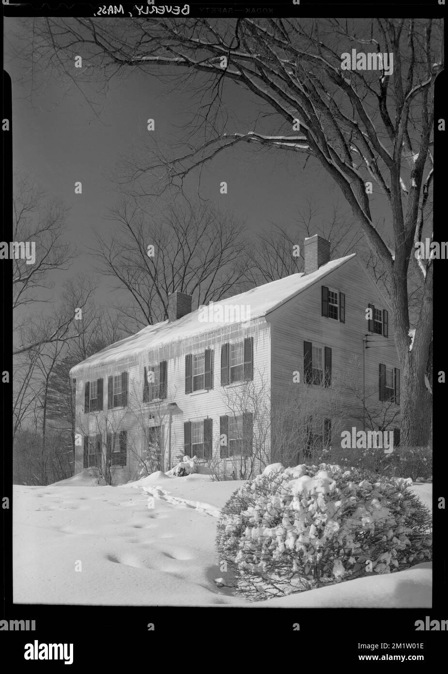 Beverly, snow , Architecture, Dwellings, Snow. Samuel Chamberlain ...