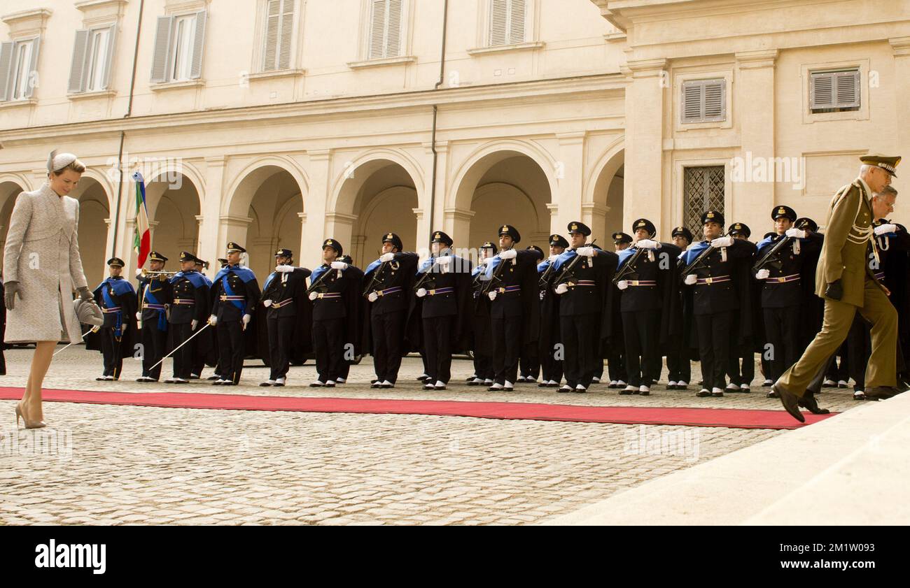 20140219 - ROME, ITALY: King Philippe - Filip and Queen Mathilde of ...