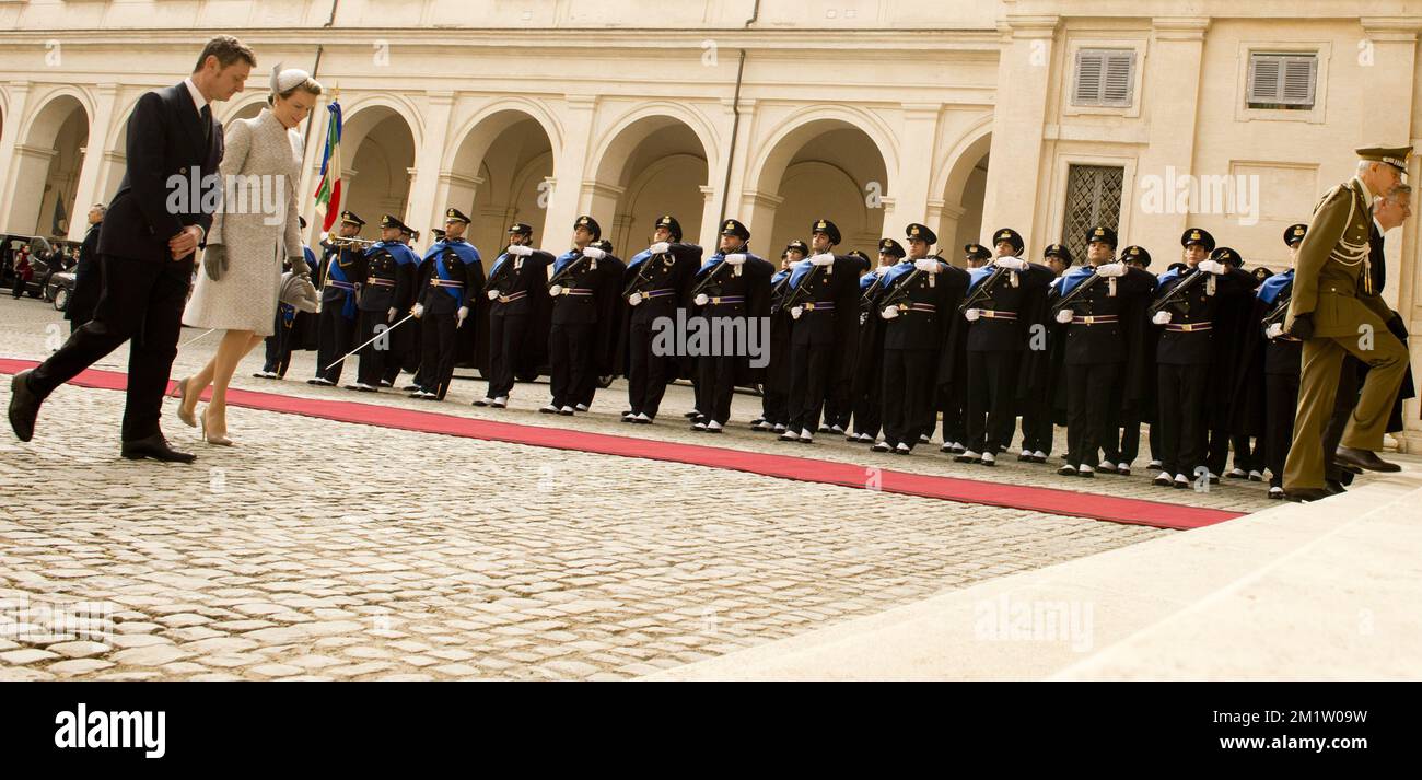 20140219 - ROME, ITALY: King Philippe - Filip and Queen Mathilde of ...