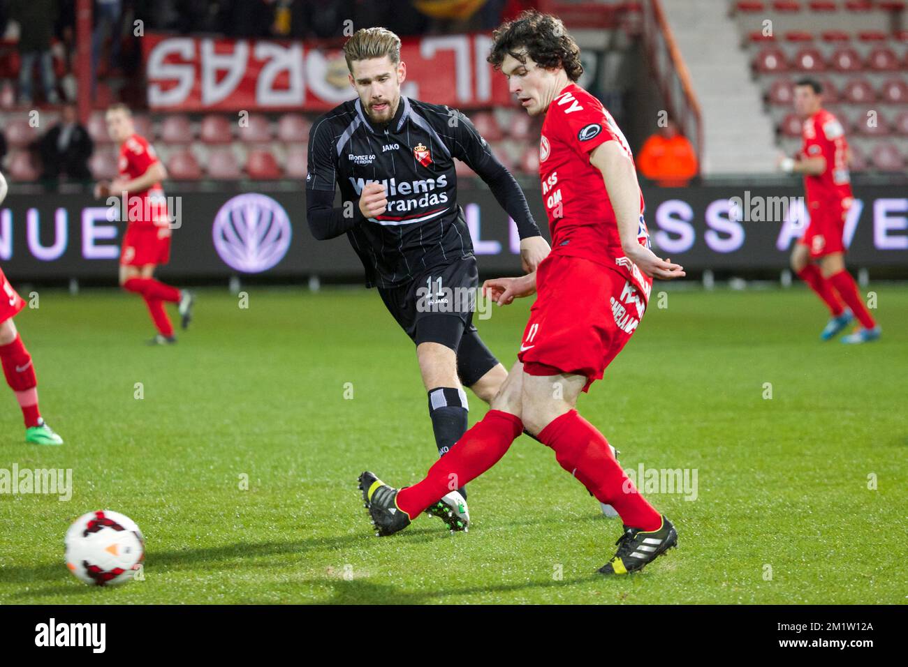20140222 - KORTRIJK, BELGIUM: Mons' Arnor Angeli and Kortrijk's Gert ...