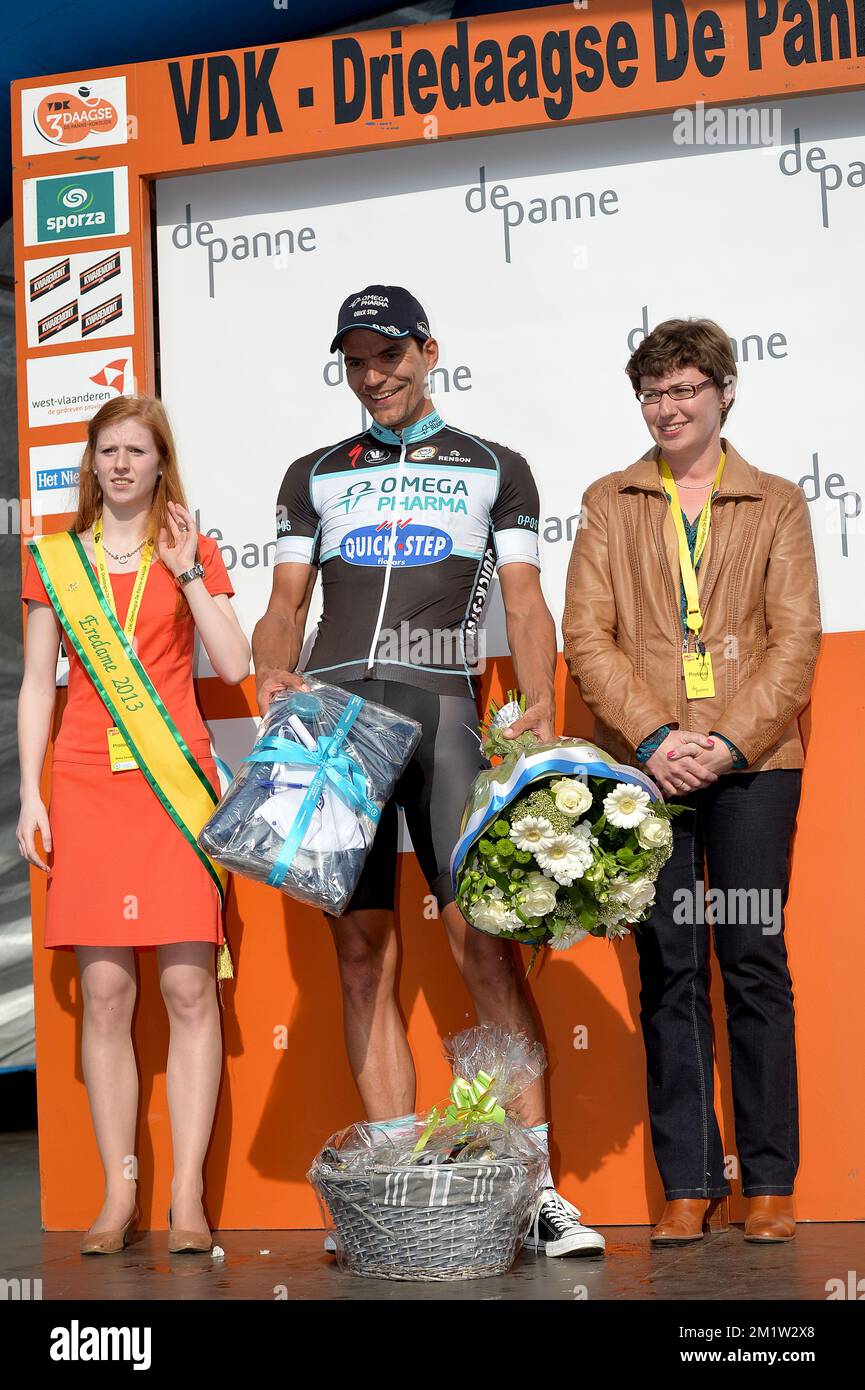 Leader in the general ranking Belgian Gert Steegmans of team Omega ...