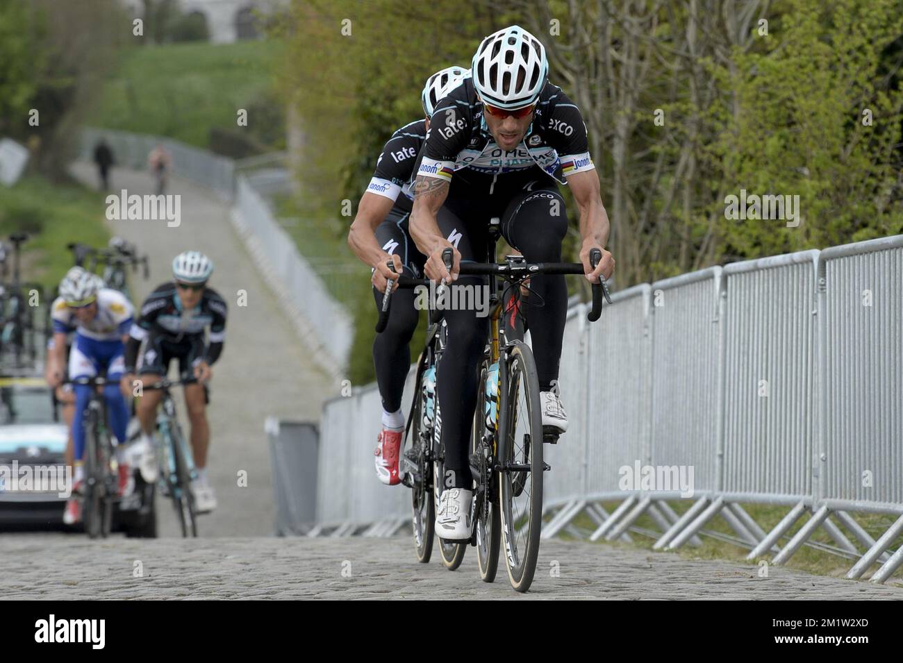 Belgian Tom Boonen of team Omega Pharma - Quick Step pictured in action ...