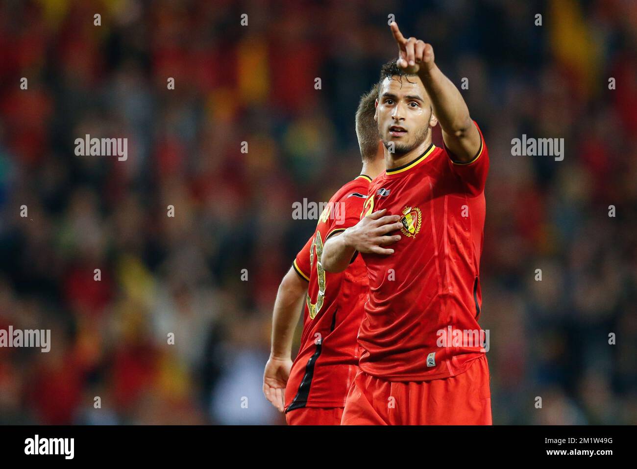 Belgium's Nacer Chadli celebrates after scoring Stock Photo - Alamy