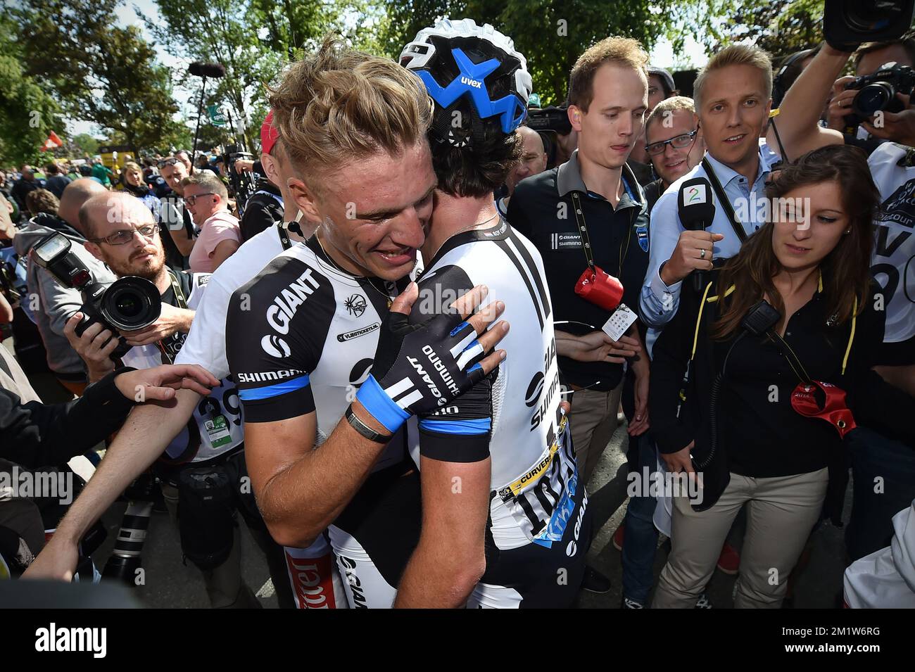 German Marcel Kittel of Team Giant-Shimano celebrates after winning the ...