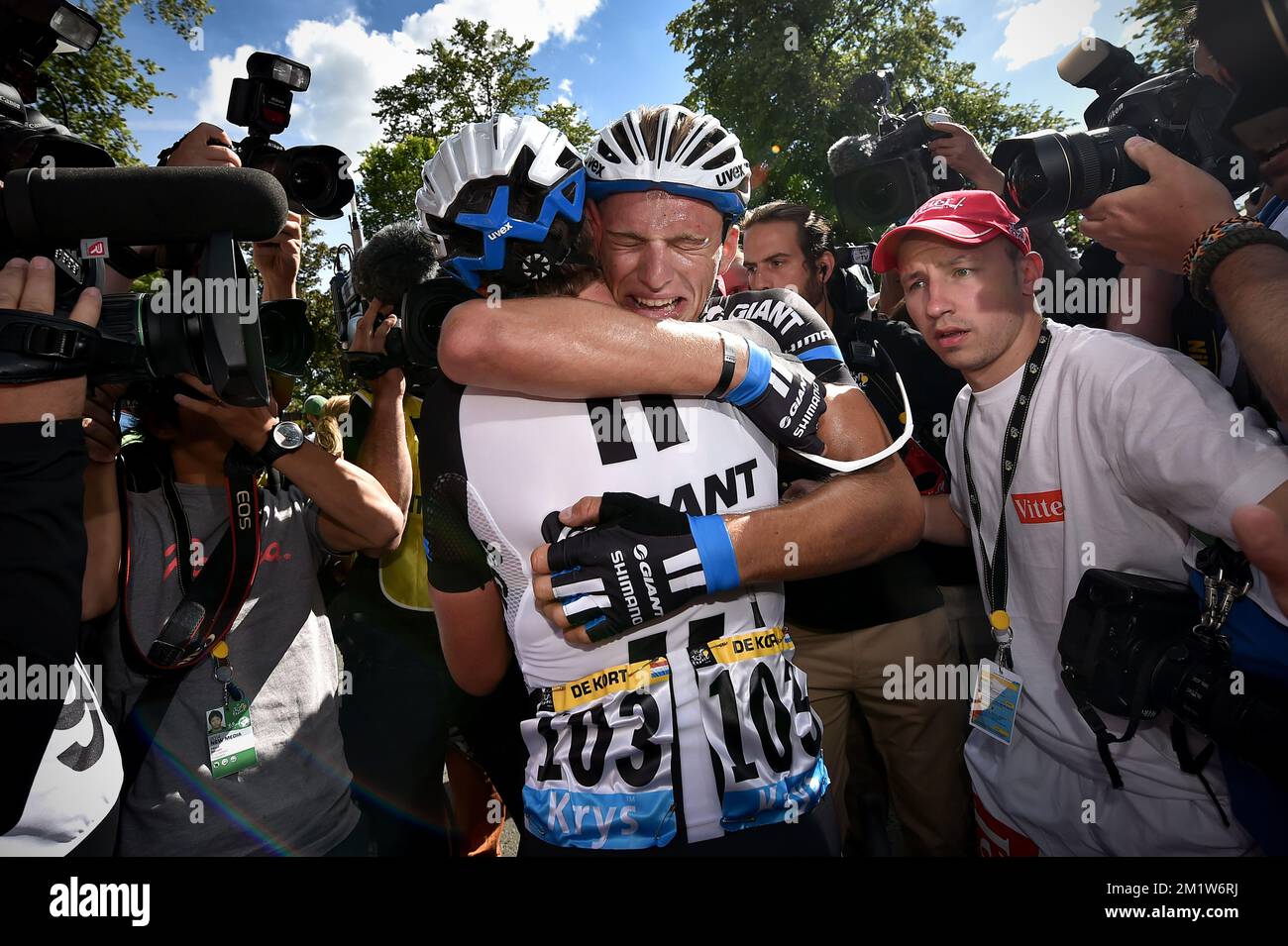 German Marcel Kittel of Team Giant-Shimano celebrates after winning the ...