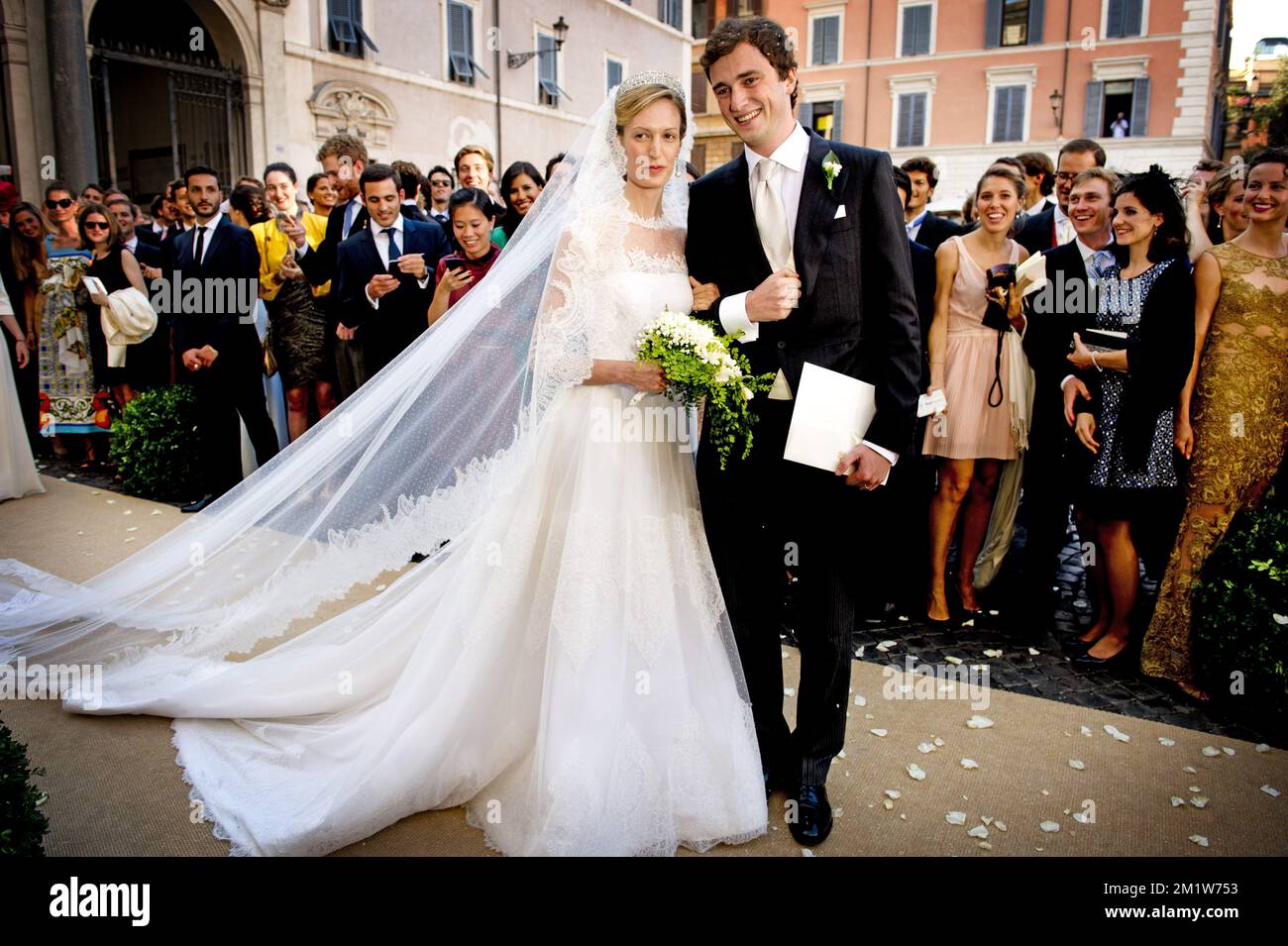 Wedding Royal marriage of Belgium Prince Amedeo and Lili (Elisabetta ...