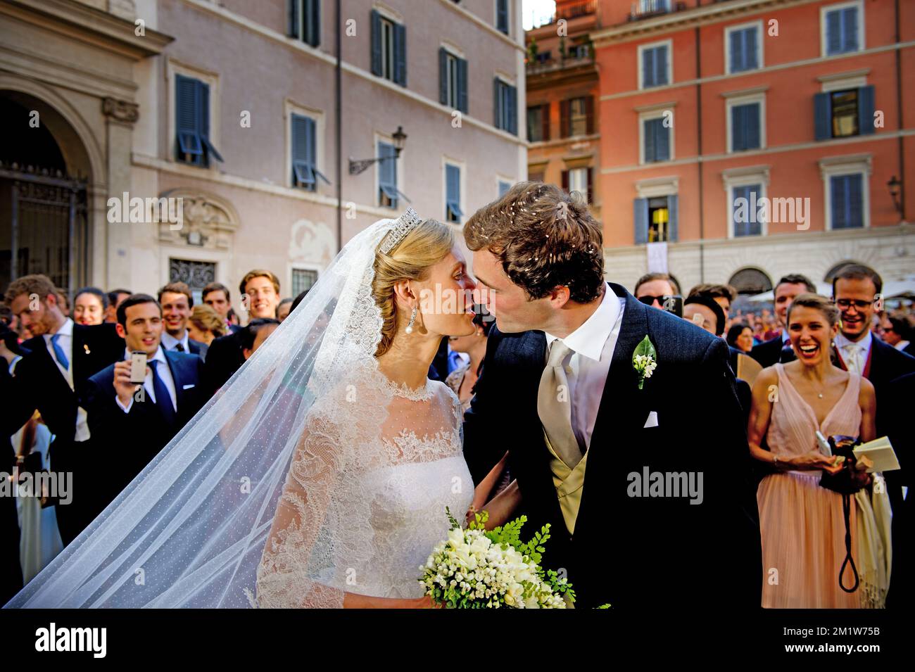 Wedding Royal marriage of Belgium Prince Amedeo and Lili (Elisabetta ...