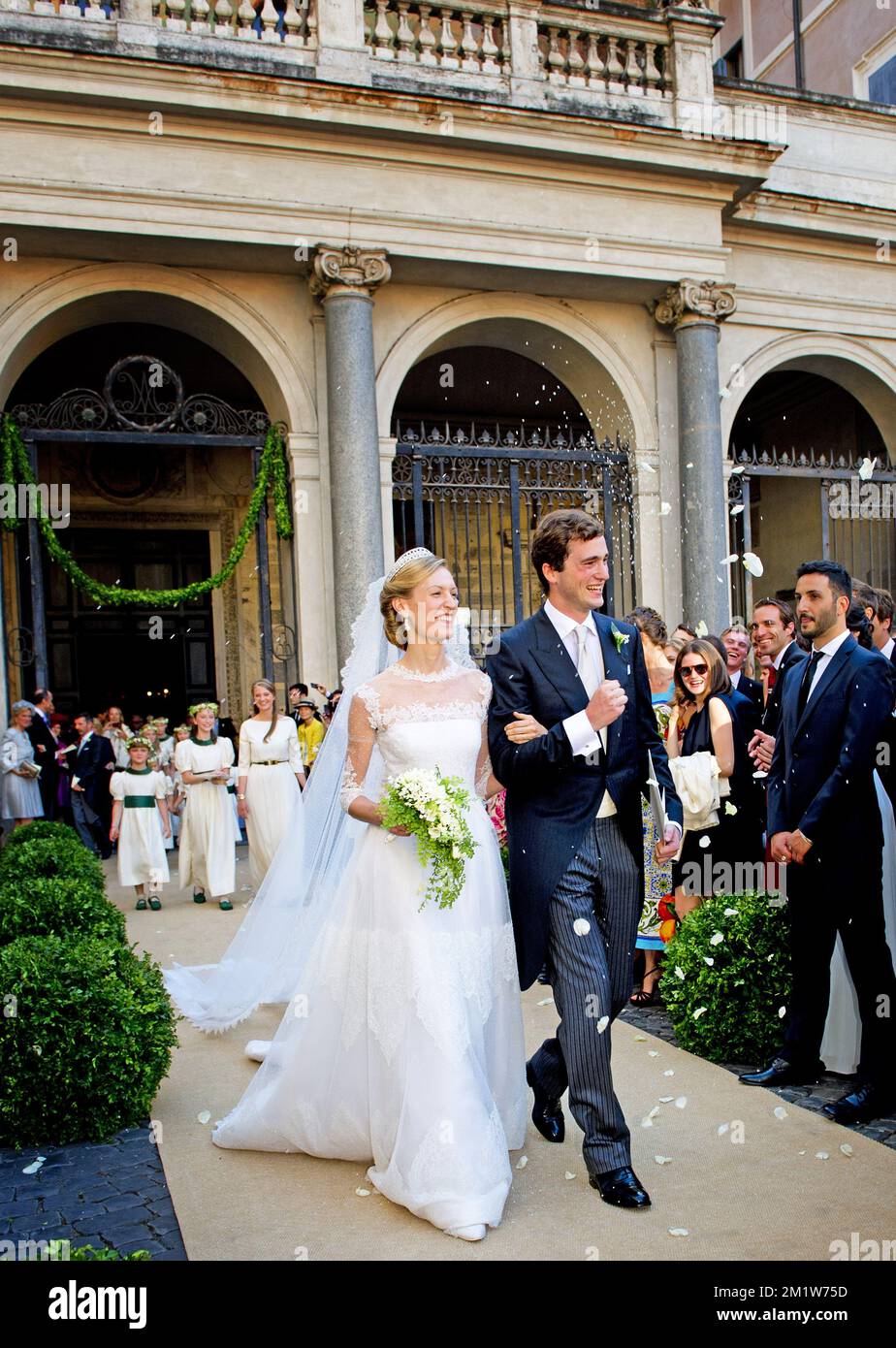 Wedding Royal marriage of Belgium Prince Amedeo and Lili (Elisabetta ...