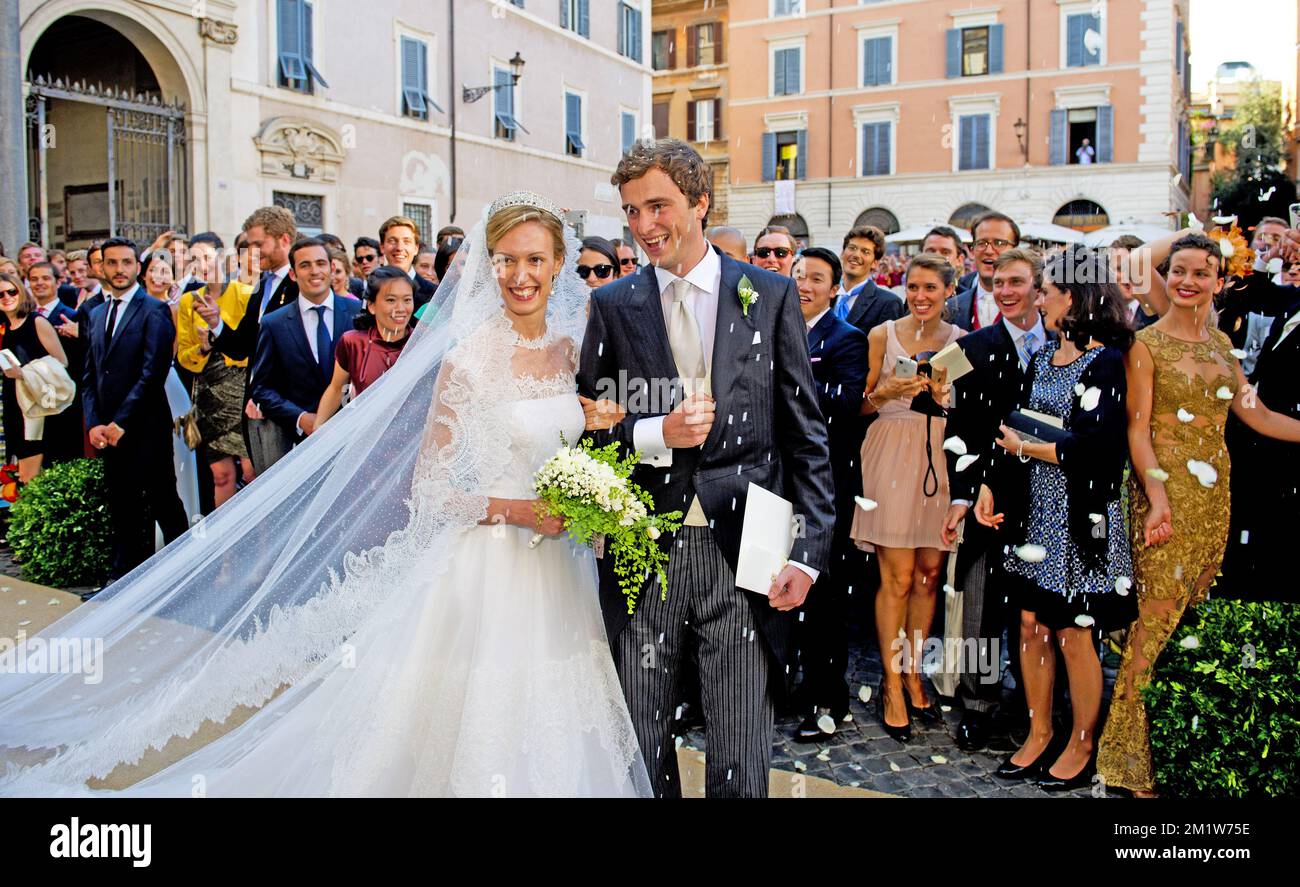 Wedding Royal marriage of Belgium Prince Amedeo and Lili (Elisabetta ...