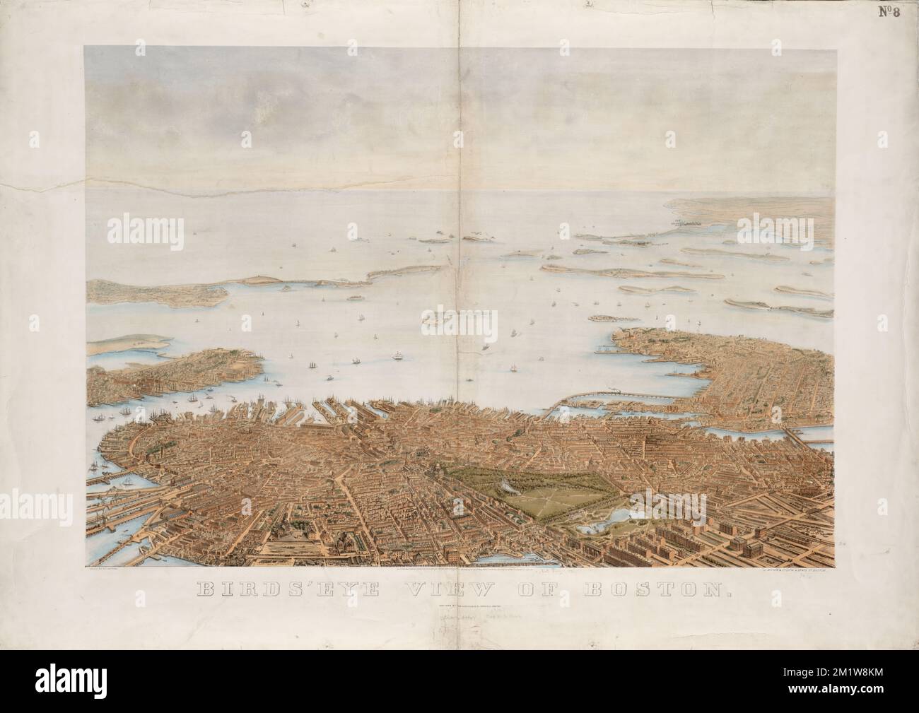 Bird's eye view of Boston , Boston Mass., Aerial views Norman B ...