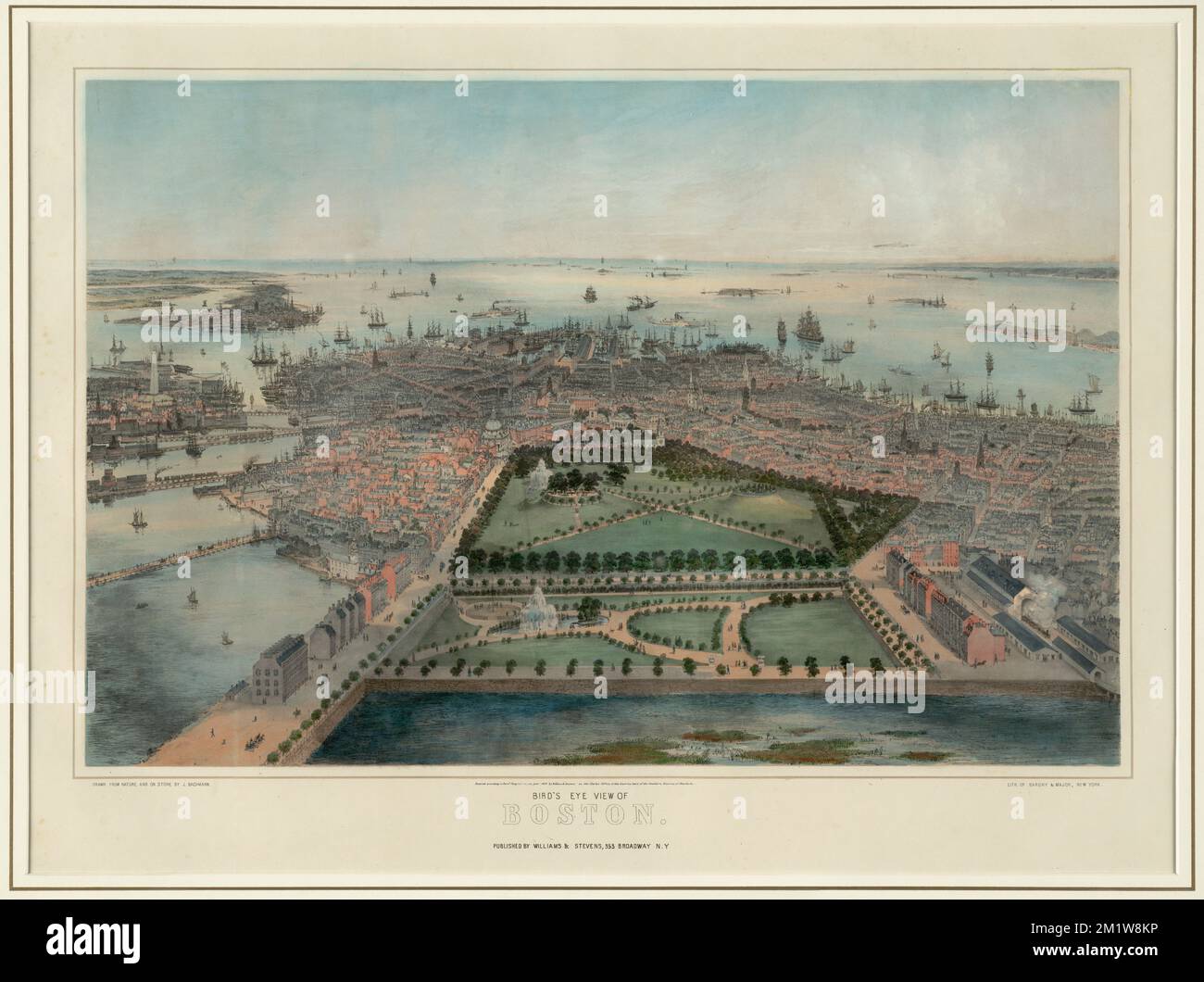 Aerial view boston map hi-res stock photography and images - Alamy