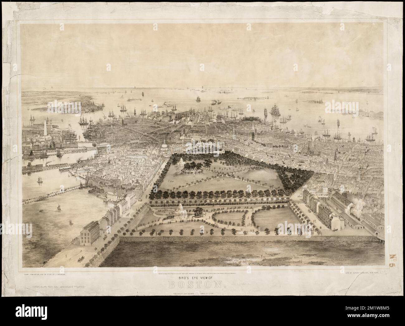 Aerial view boston map hi-res stock photography and images - Alamy