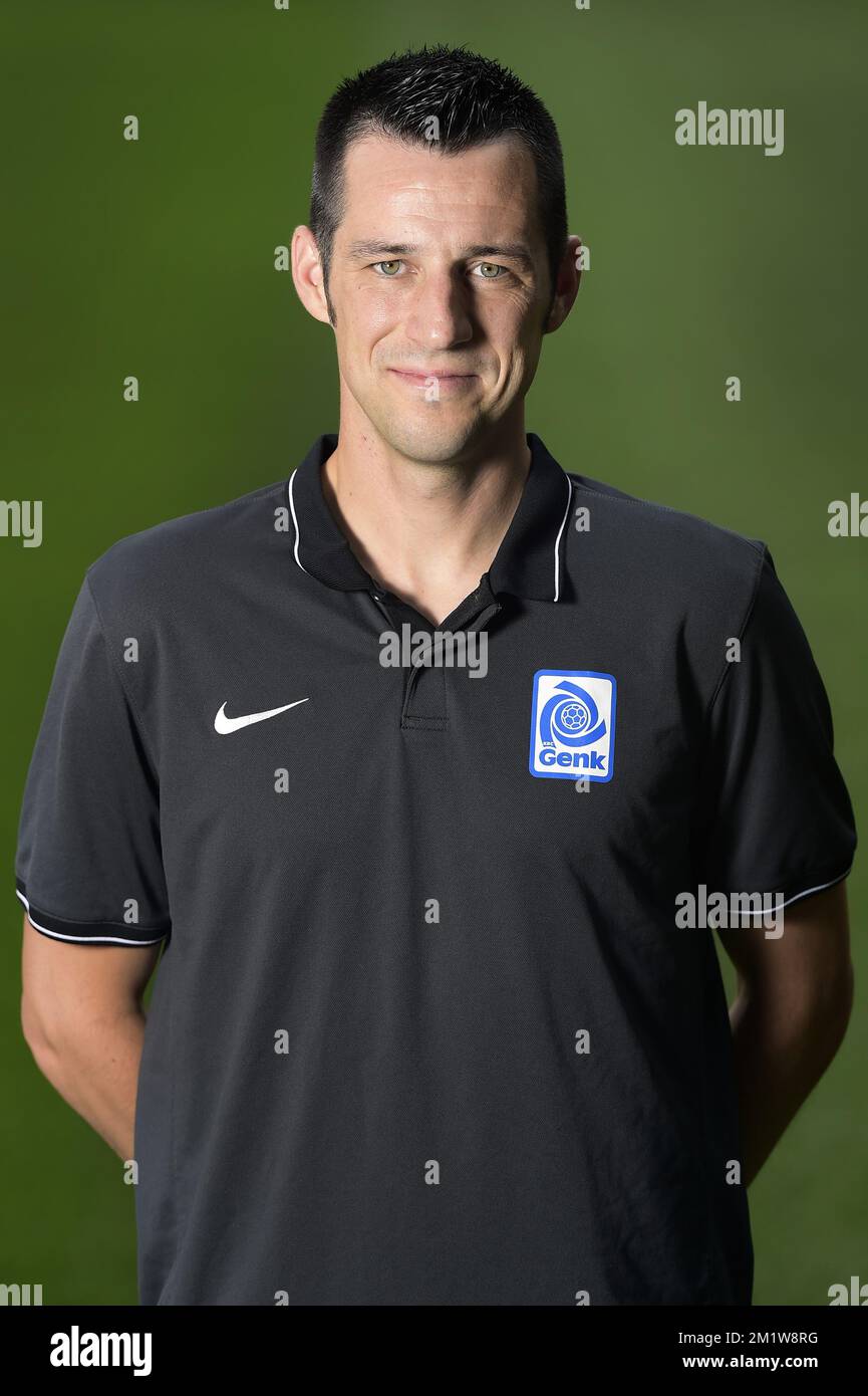 Genk's physical trainer Peter Catteeuw poses for the photographer ...