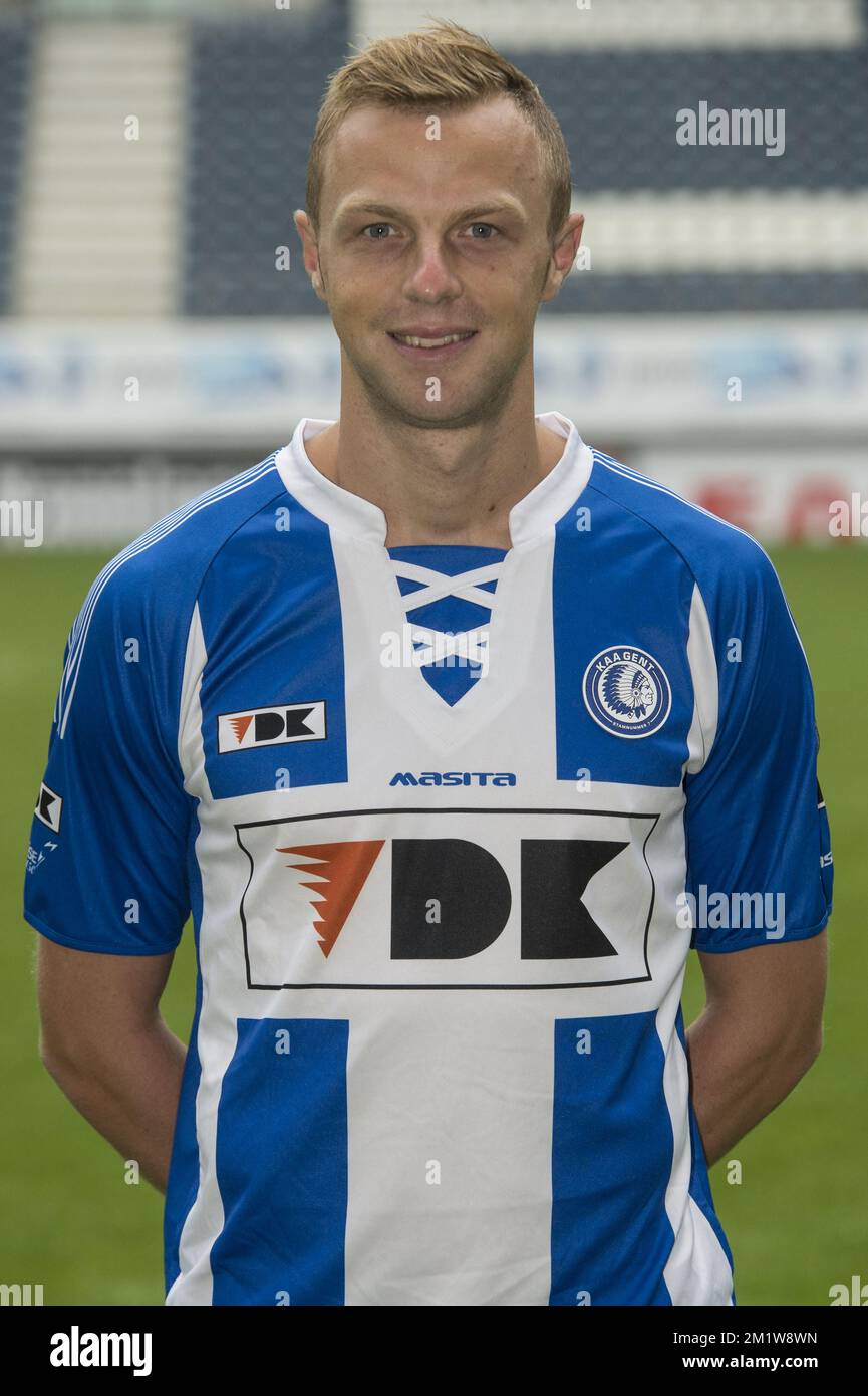 David Pollet poses for the photographer during the 2014-2015 season ...