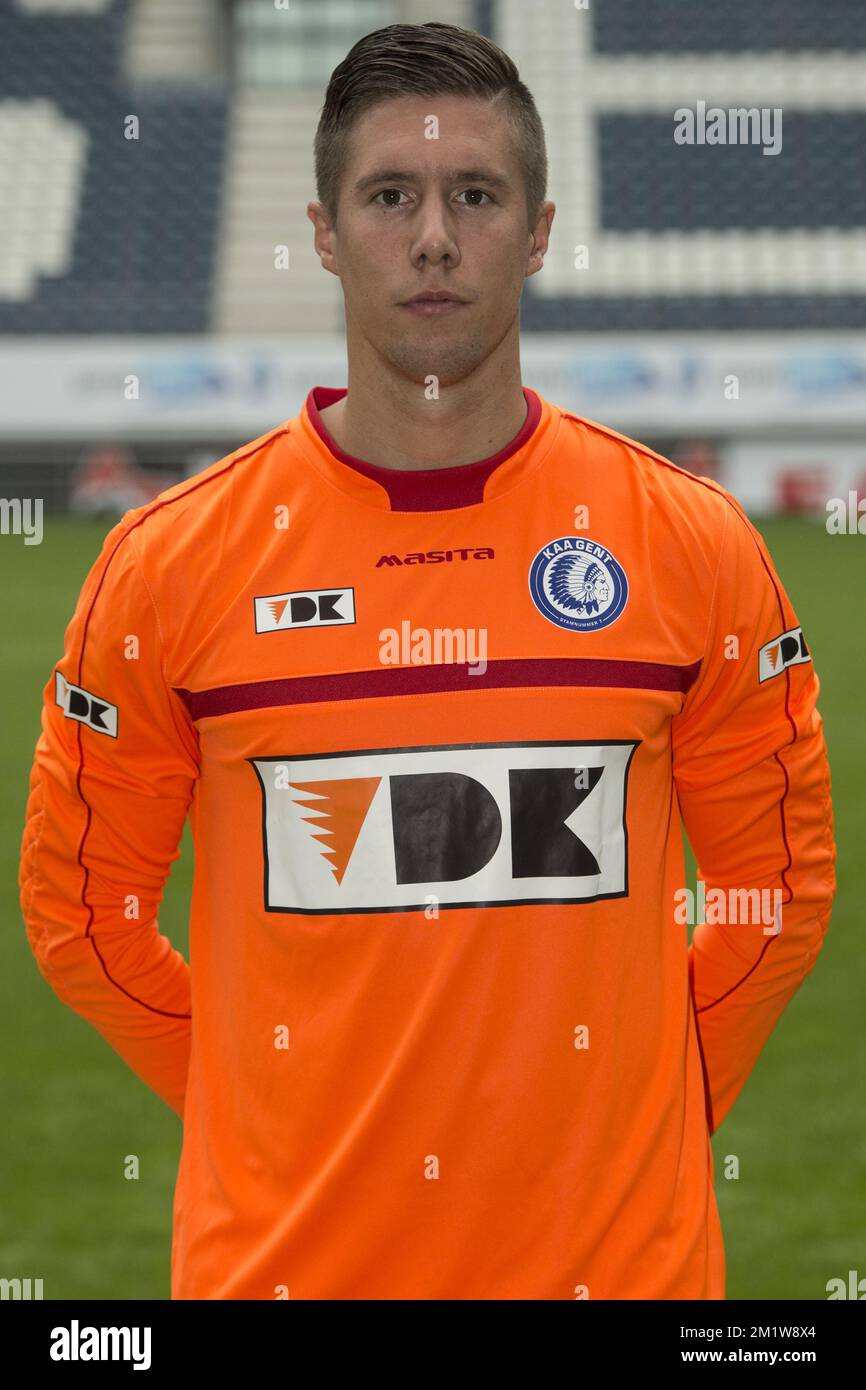 Gent's goalkeeper Kristof Maes poses for the photographer during the ...