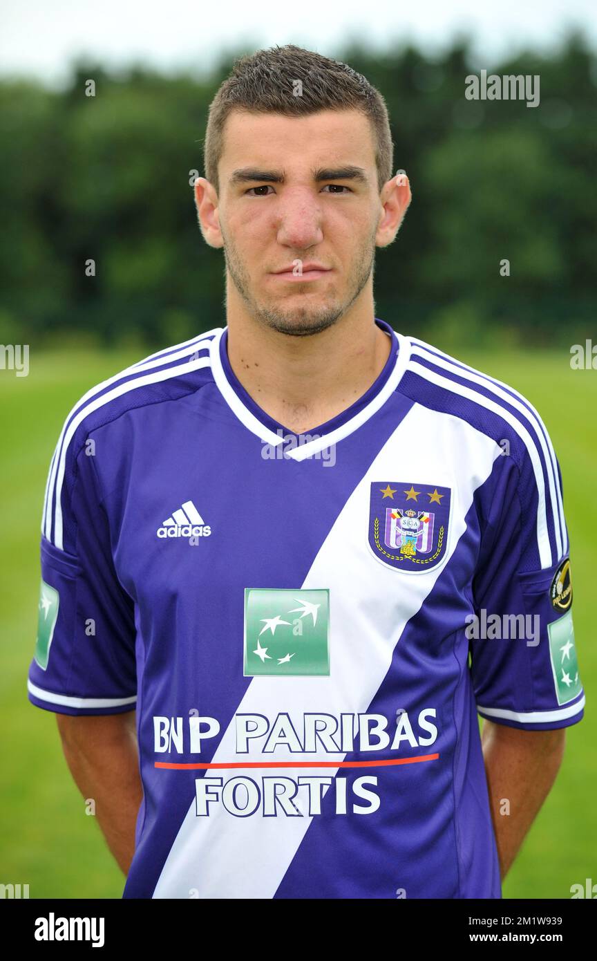 Michael Heylen poses for the photographer during the 2014-2015 season ...