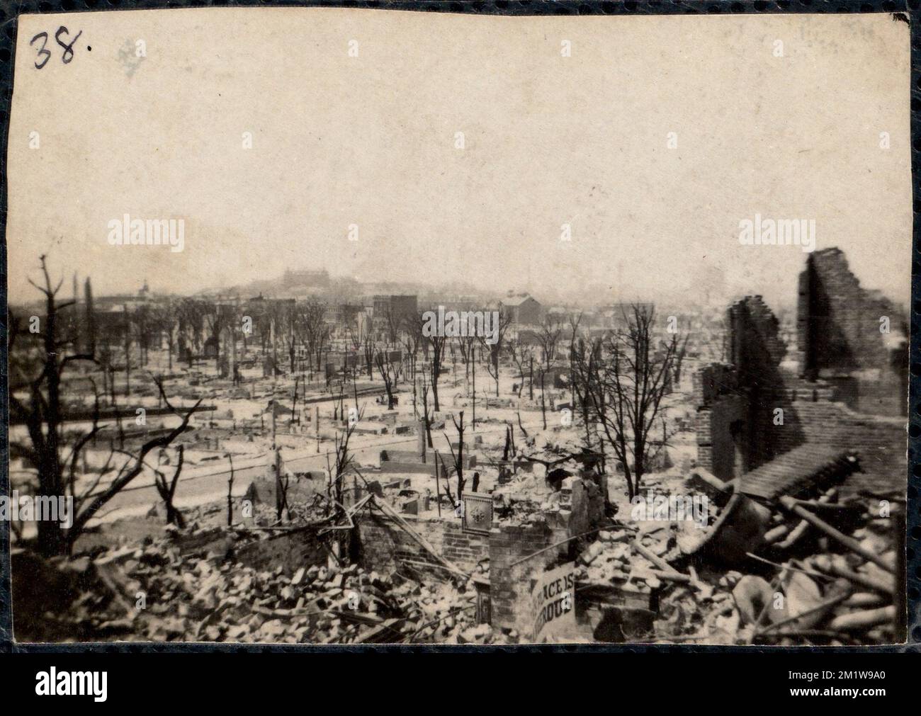 Bird's eye view of Chelsea Fire, April 27, '08 , Fires, Ruins, Cities ...