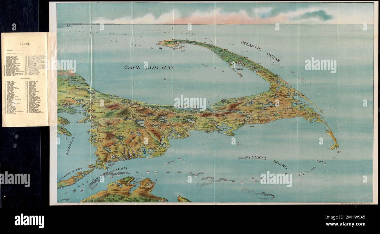 Bird's eye view of Cape Cod , Cape Cod Mass., Aerial views Norman B ...