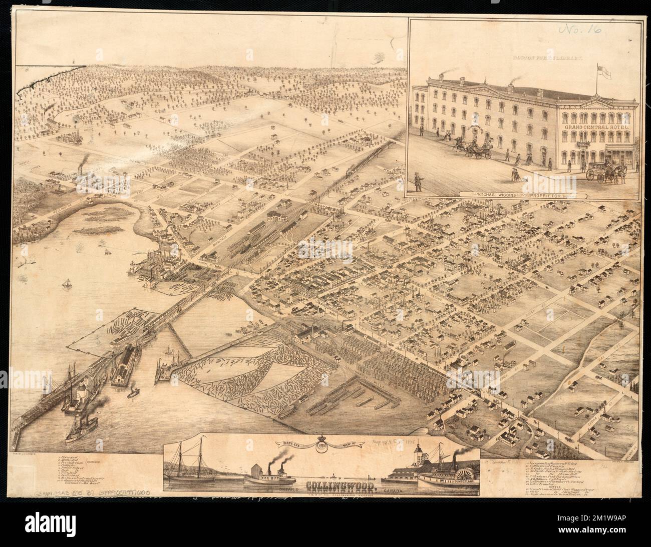 Bird's eye view of Collingwood, Ontario, Canada , Collingwood Ont ...