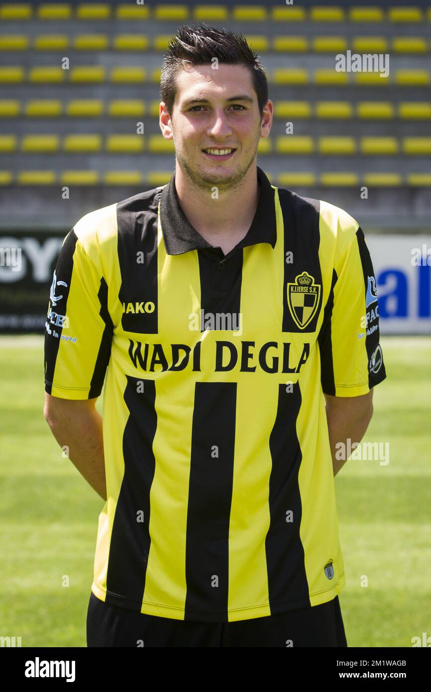 Florent Hanin poses for the photographer during the 2014-2015 season ...