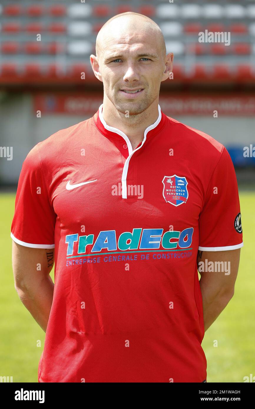 Mouscron's Benjamin Delacourt poses for the photographer during the ...