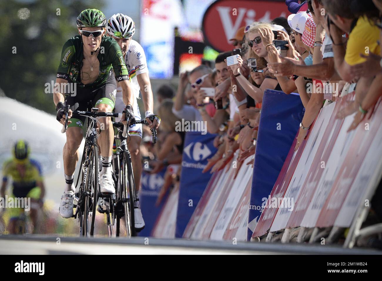 French Pierre Rolland of Team Europcar pictured in action during stage ...