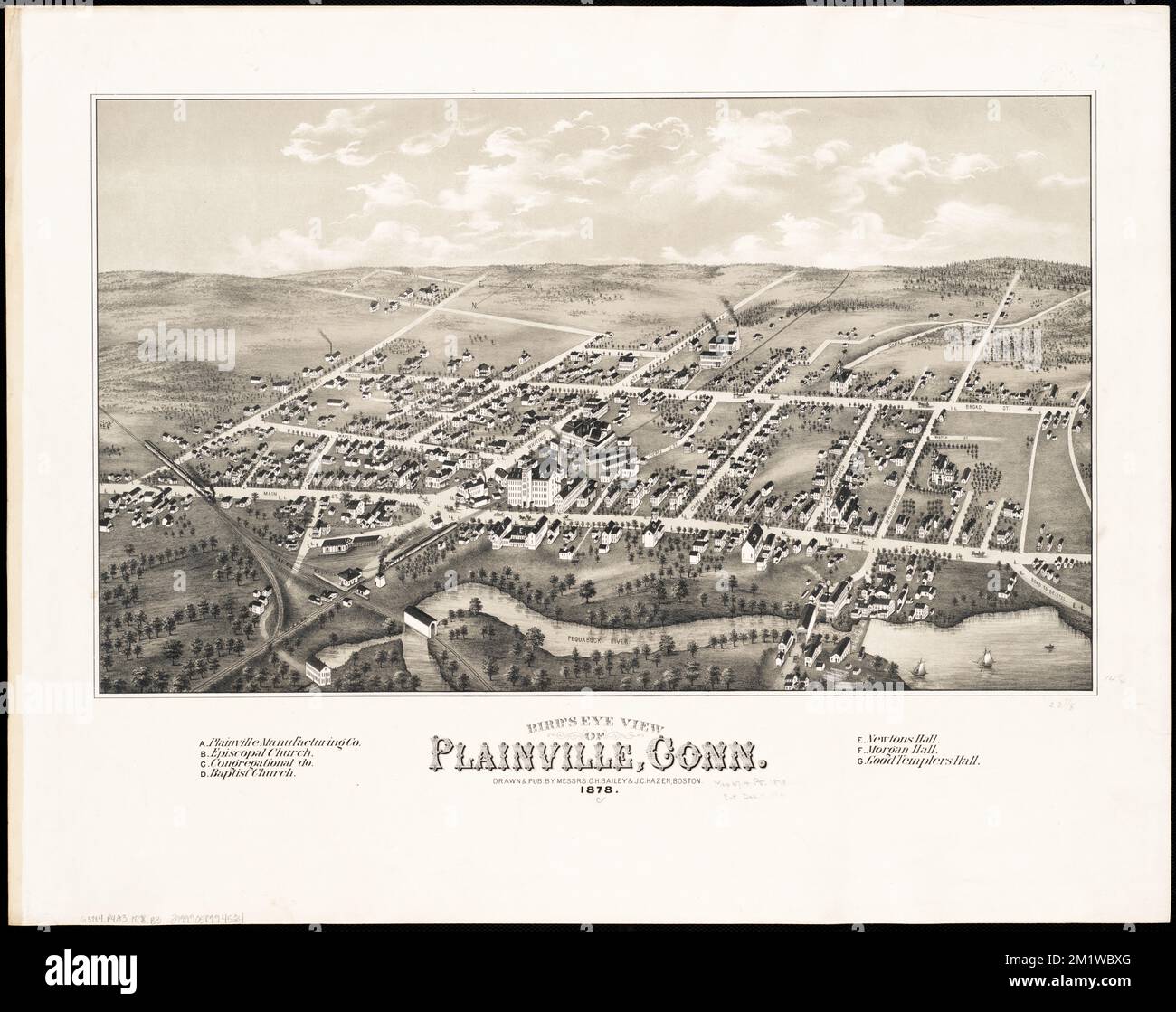 Plainville map hi-res stock photography and images - Alamy