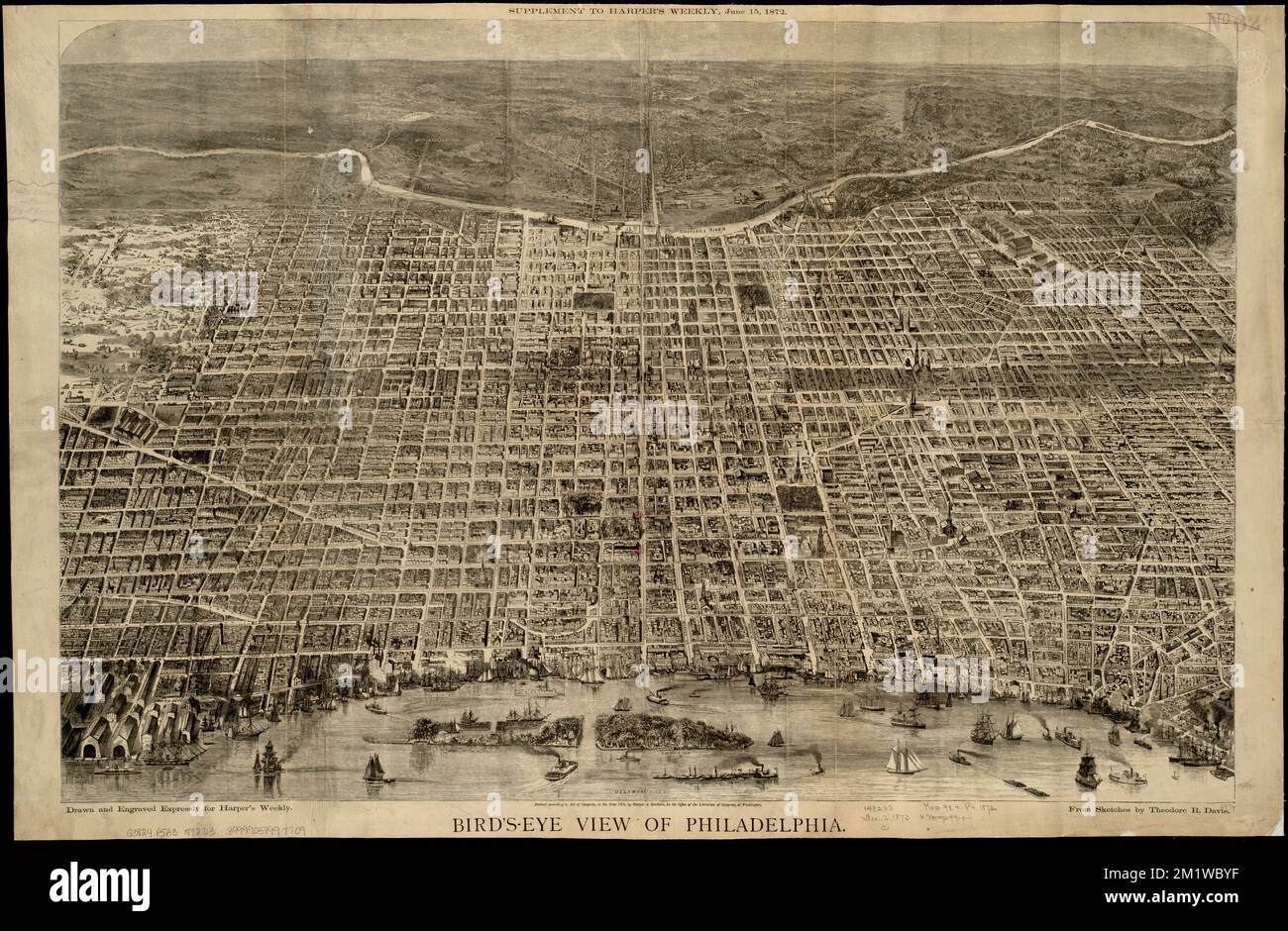 Bird's eye view of Philadelphia , Philadelphia Pa., Aerial views Norman ...