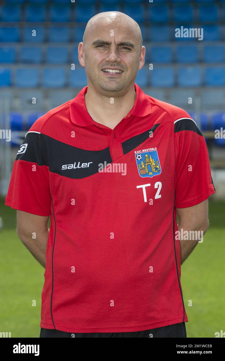 Vedran Pelic (Trainer T2) poses for the photographer during the 2014 ...