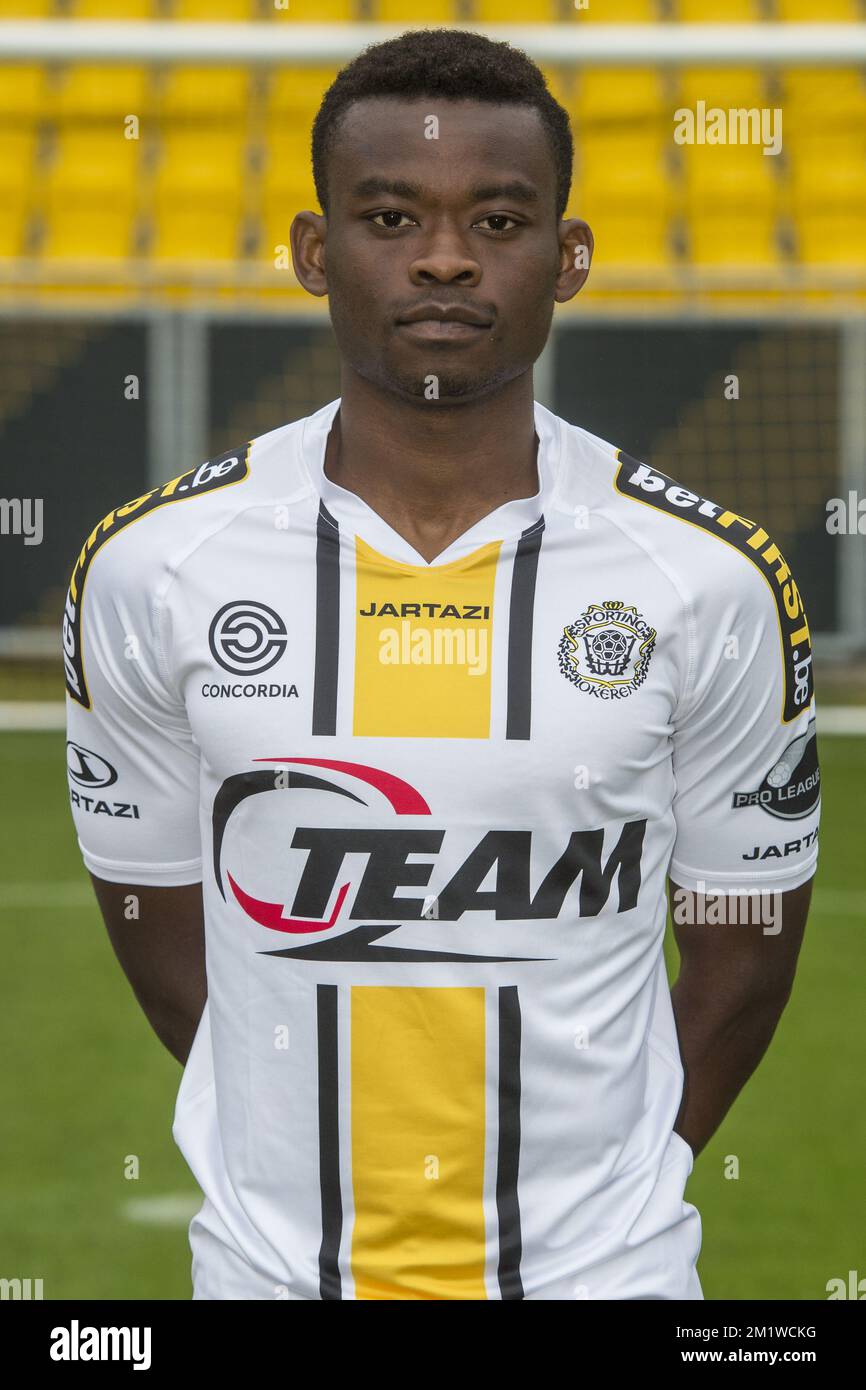 Lokeren's Eugene Ansah poses for the photographer during the 2014-2015 ...