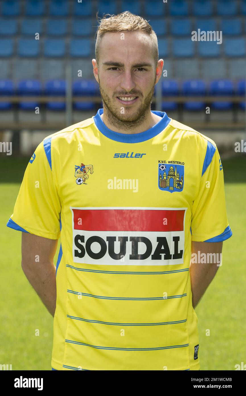 Raphael Lecomte poses for the photographer during the 2014-2015 season ...