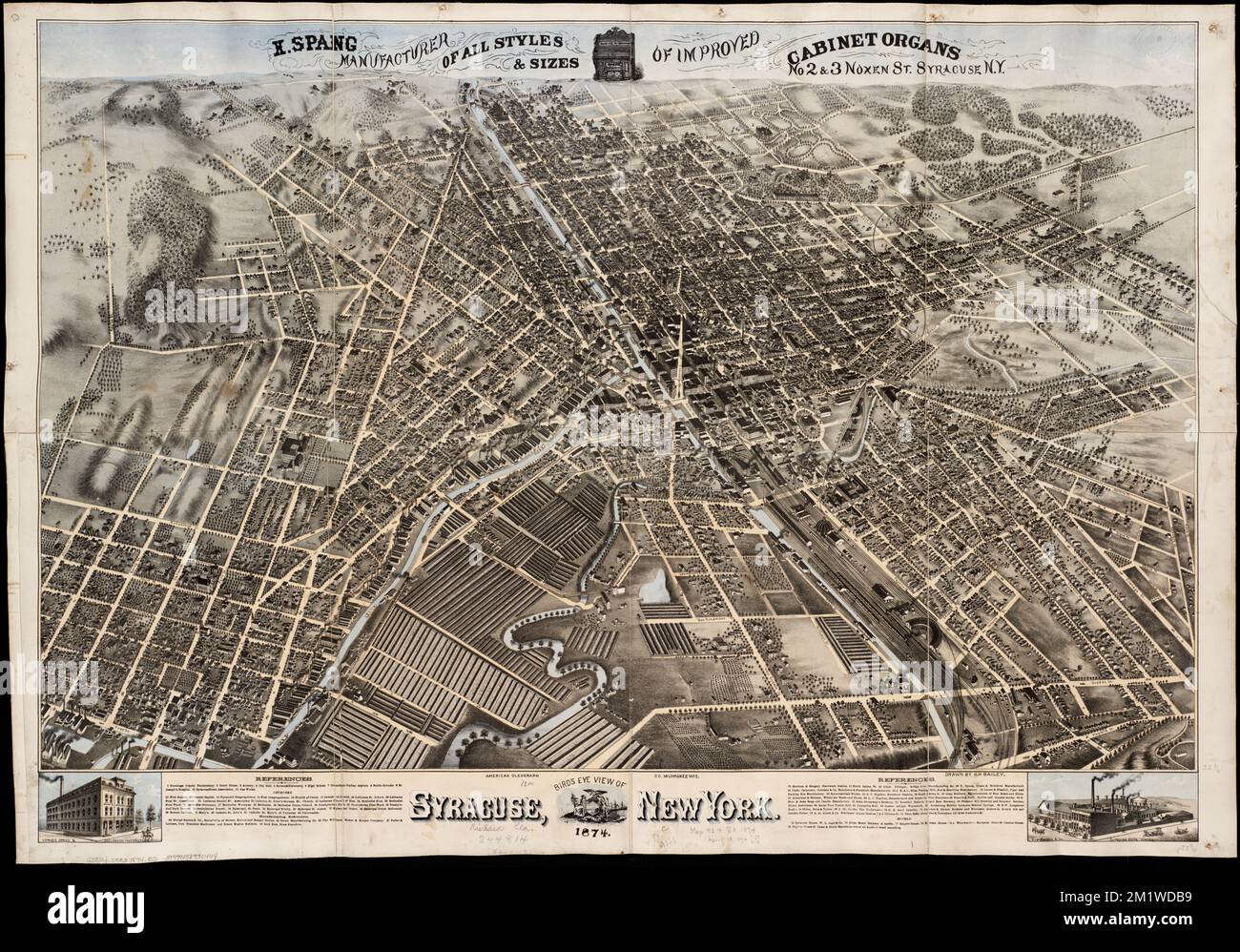 Map of syracuse hi-res stock photography and images - Alamy