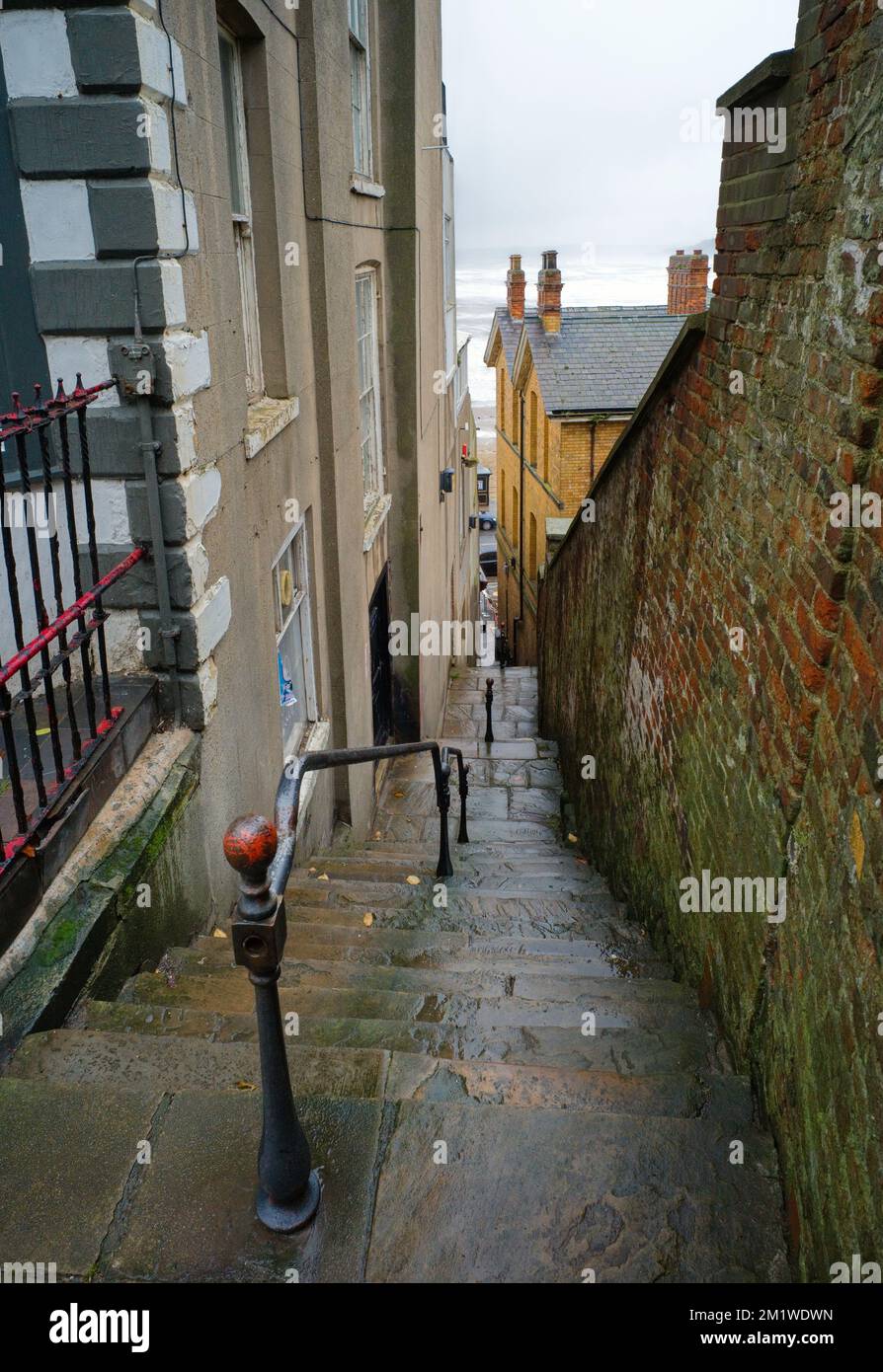 New Steps in the old town part of Scarborough Stock Photo - Alamy