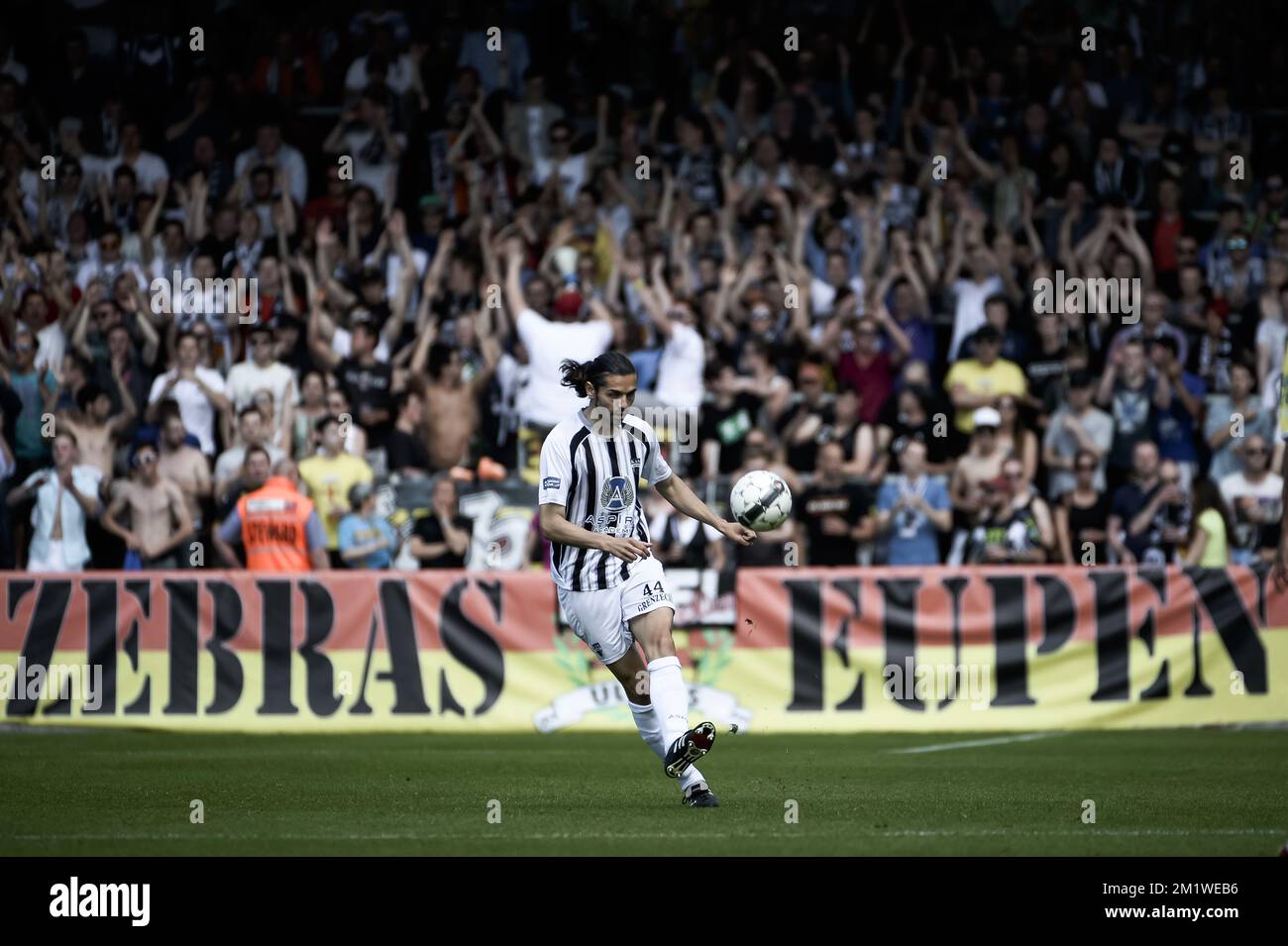Eupen's Ivan Ochoa pictured in action during the soccer match between ...